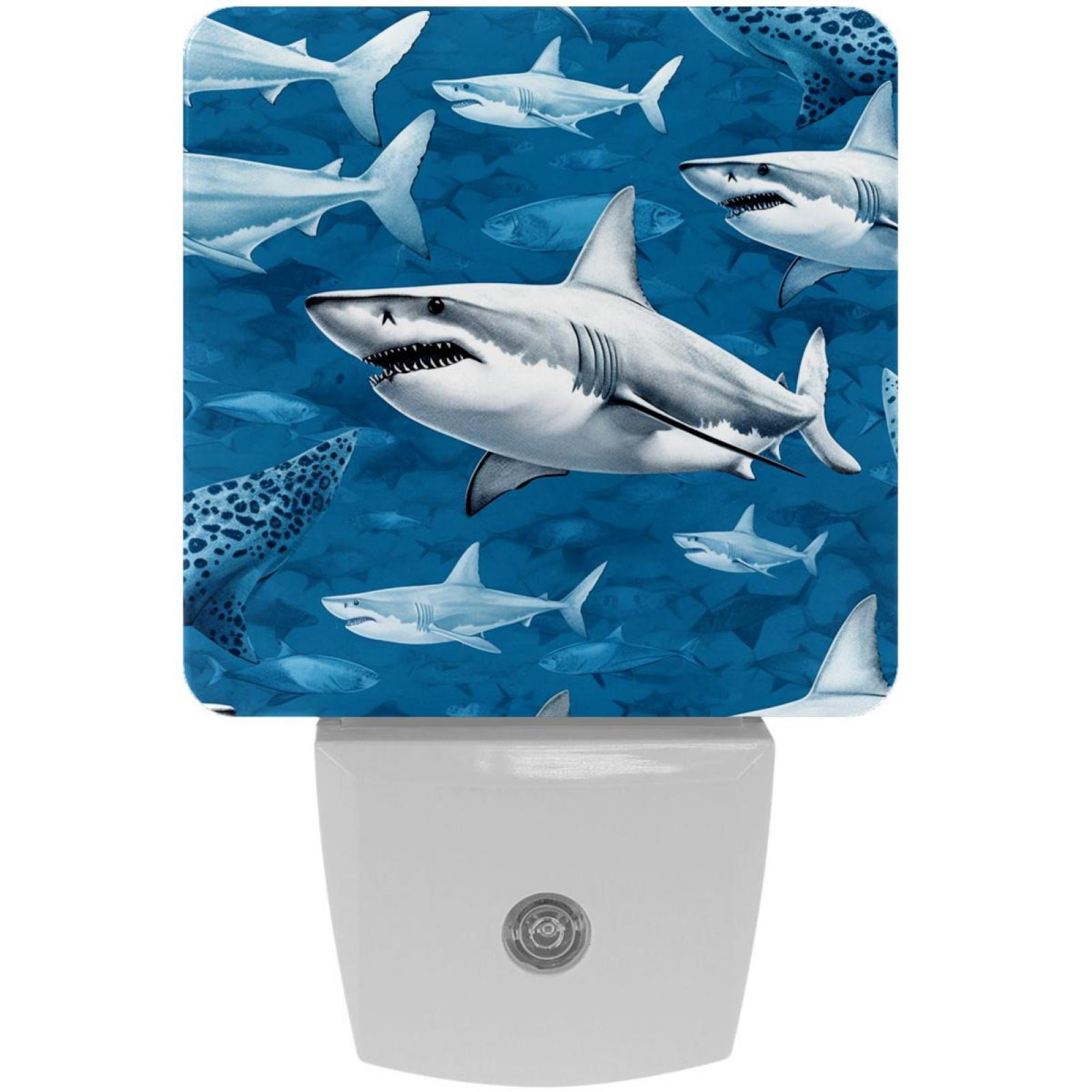 Shark LED Square Night Lights- Modern and Energy Efficient Bedside ...