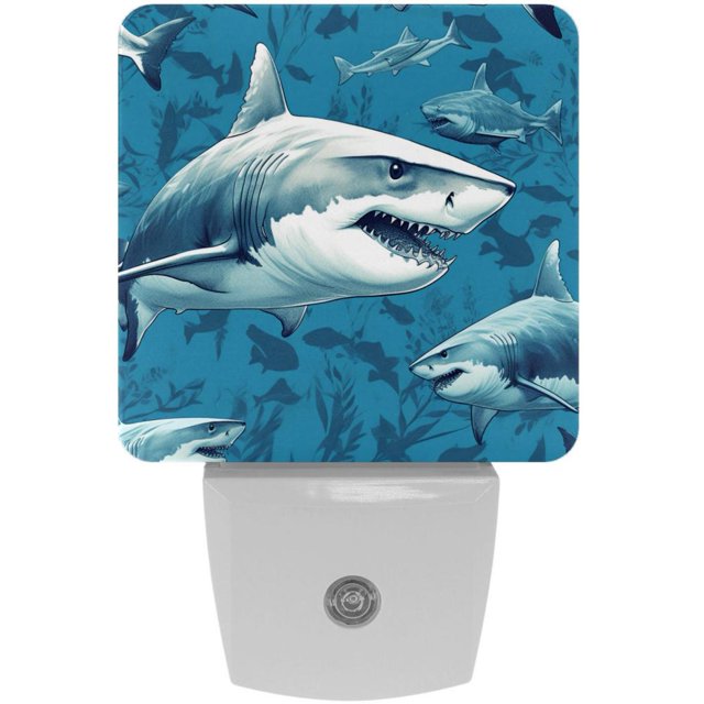 Shark LED Square Night Lights - Small and Bright Illumination for Your ...