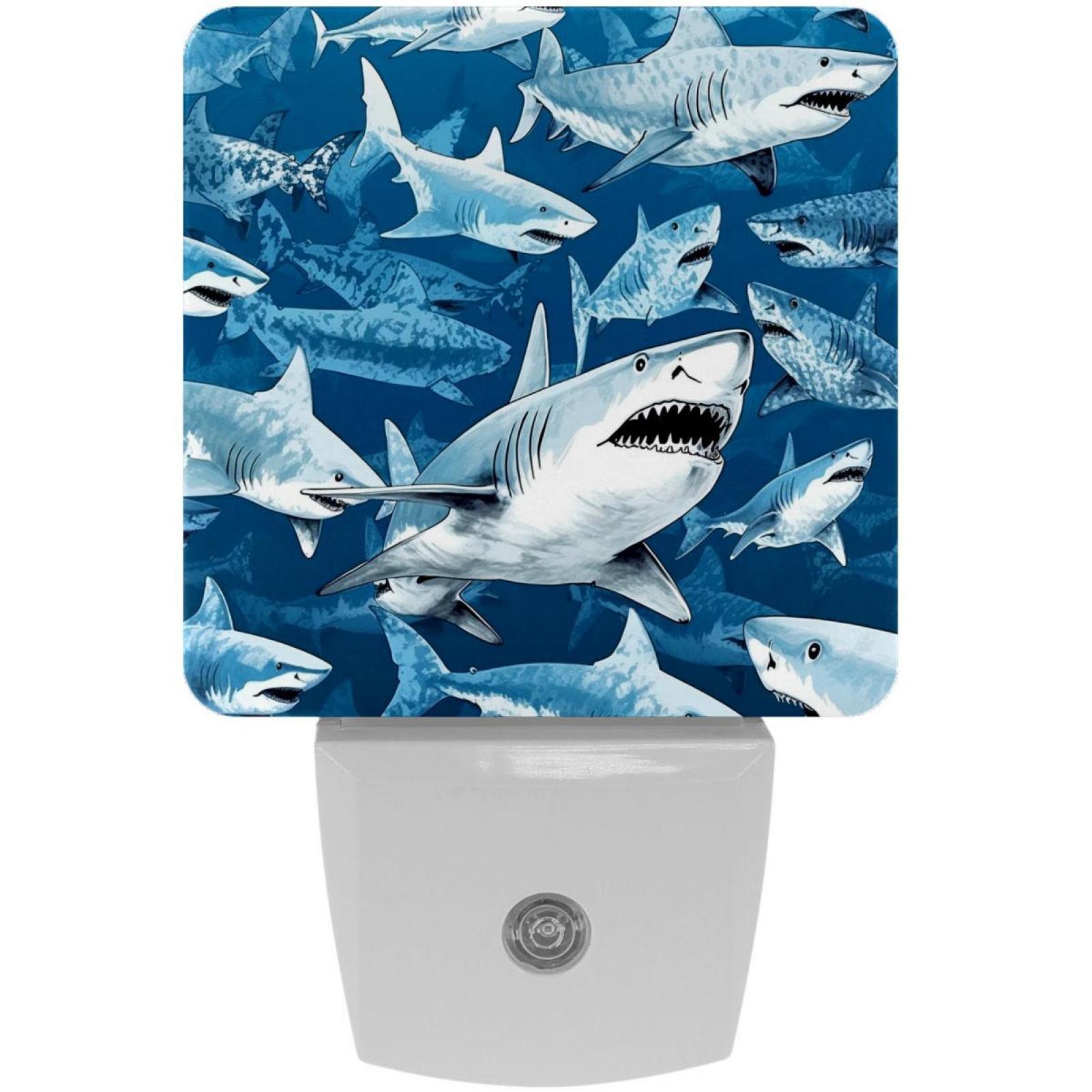 Shark LED Square Night Lights - Small and Stylish Energy-Saving Lamps ...