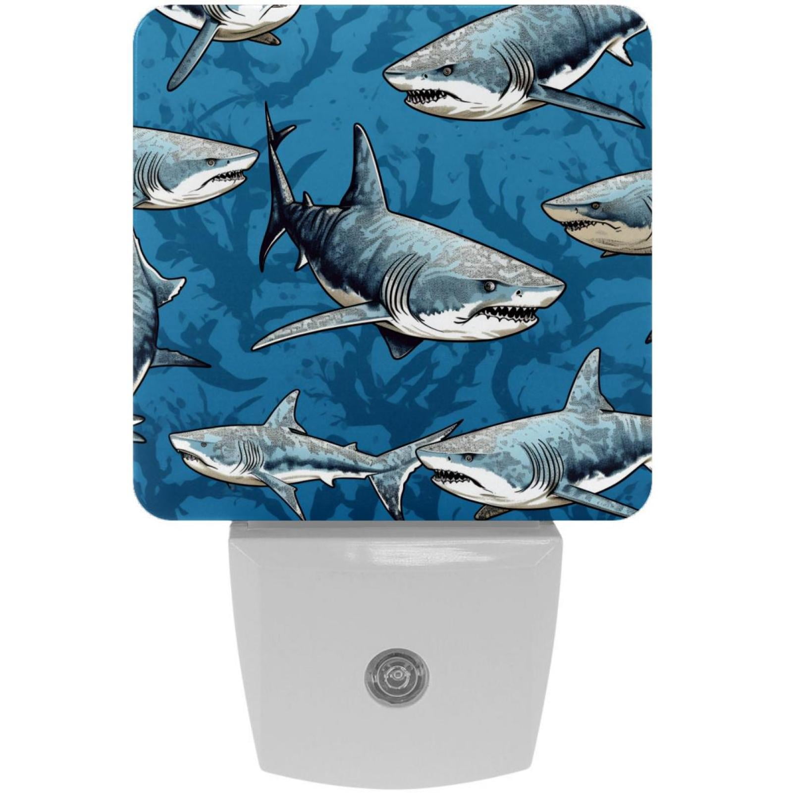 Shark LED Square Night Lights - Small and Stylish Energy-Saving Lamps ...