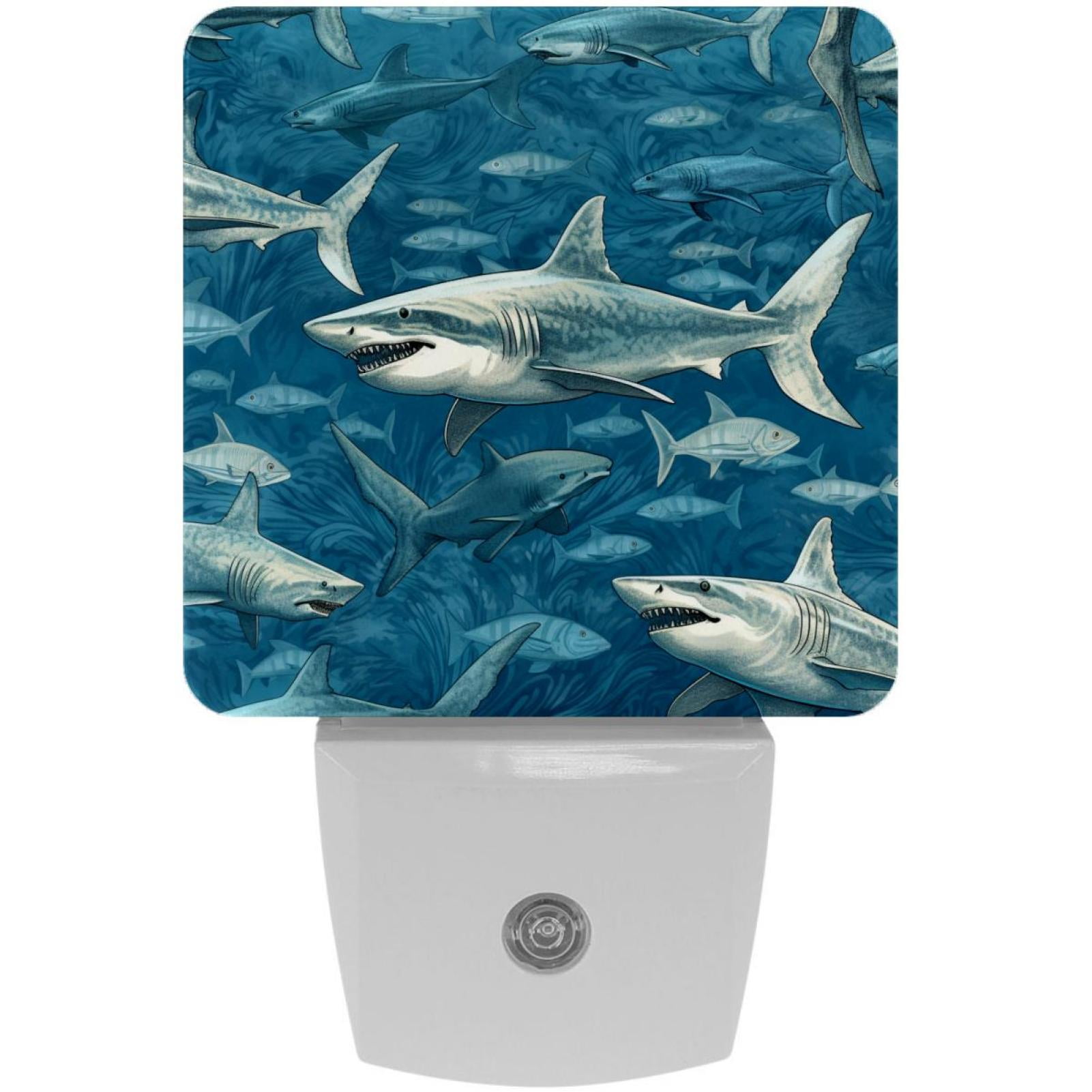 Shark LED Square Night Lights - Stylish and Energy-Efficient Room ...