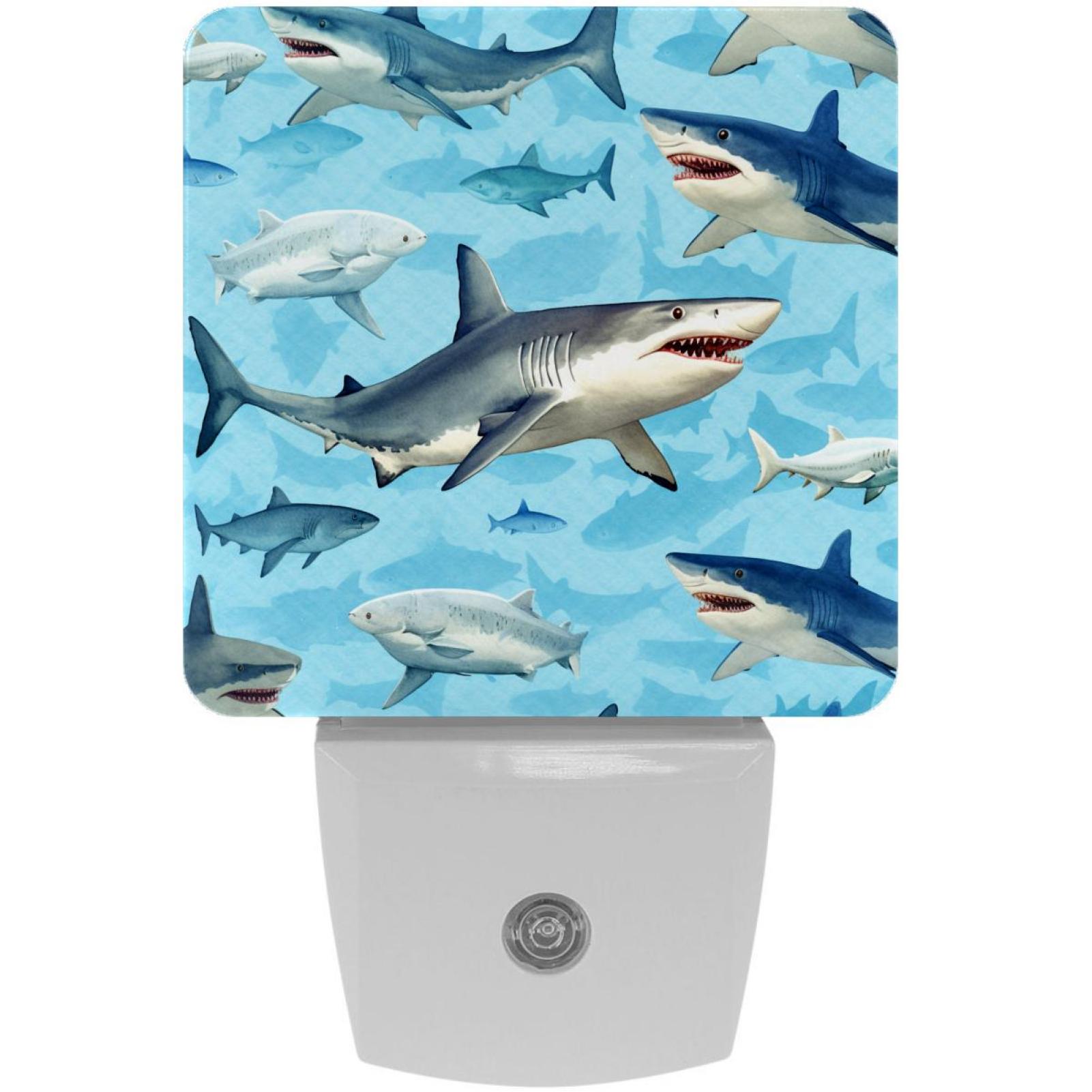 Shark LED Square Night Lights - Stylish and Energy-Efficient Room ...