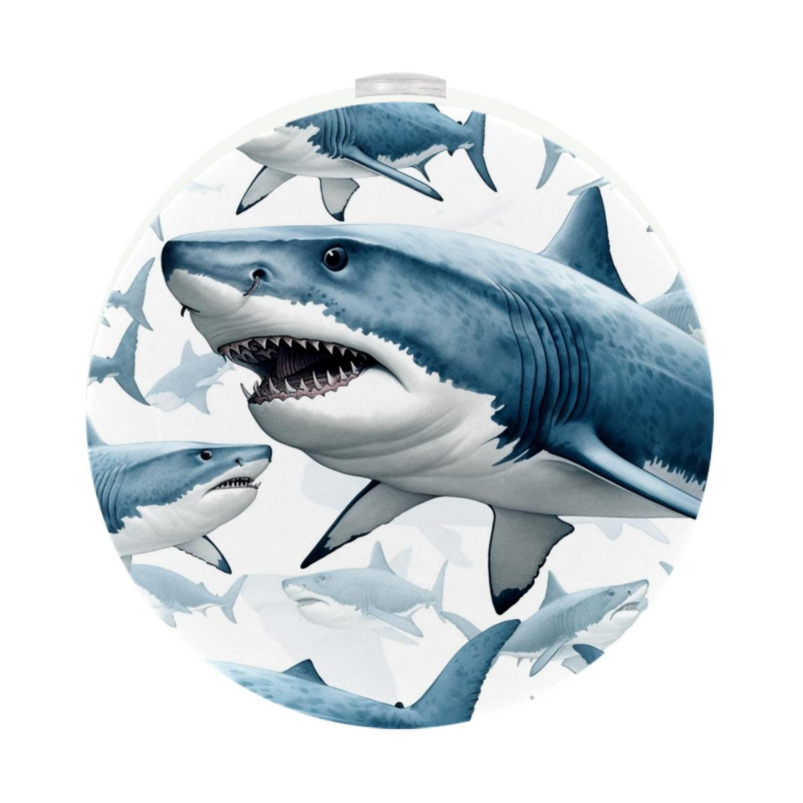 Shark LED Wall Night Lights - Set of 2, Induction Light Control, Small ...