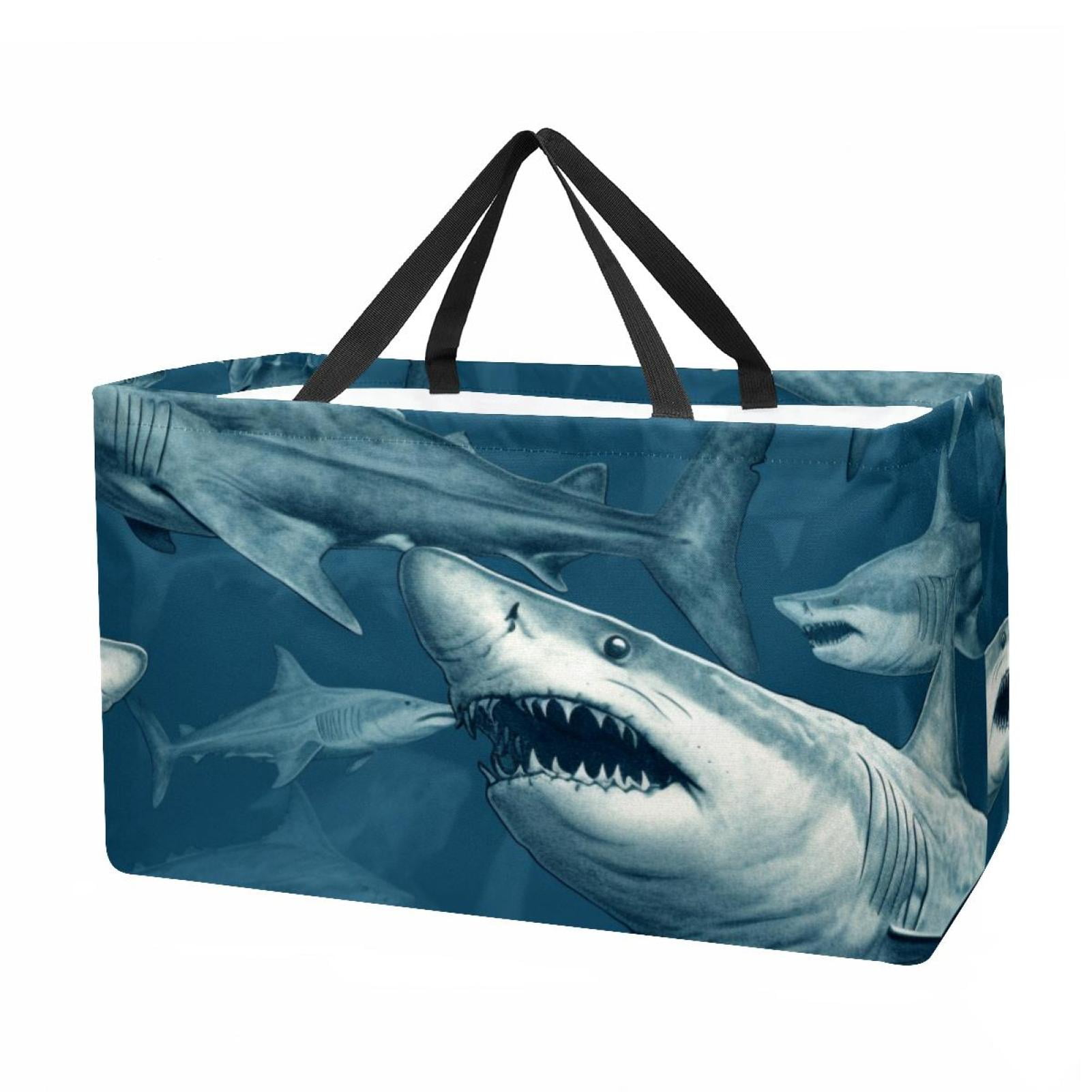 Shark Large Capacity Foldable Oxford Cloth Picnic Basket - Reusable ...