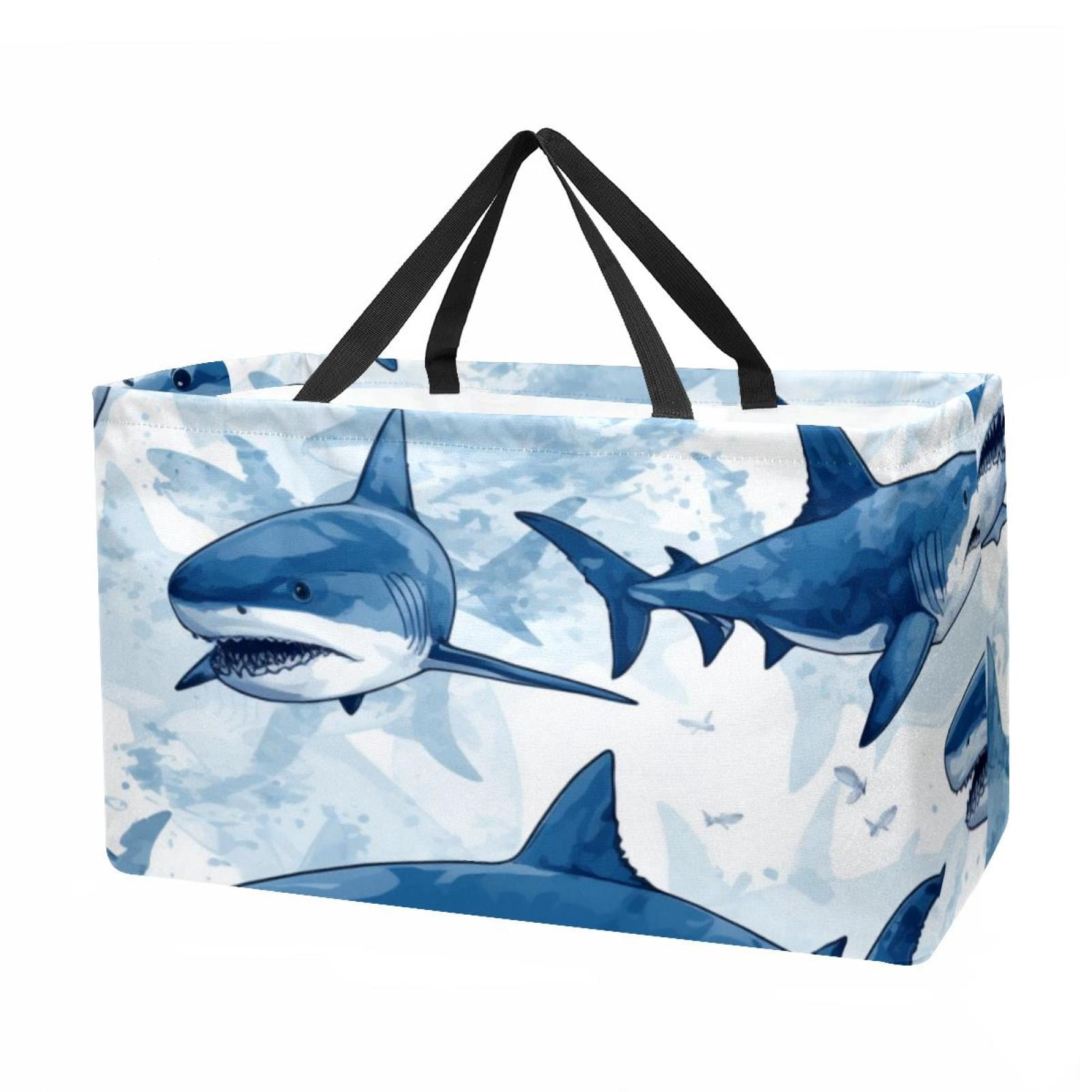 Shark Large Capacity Reusable Foldable Oxford Cloth Laundry Bag Easter ...