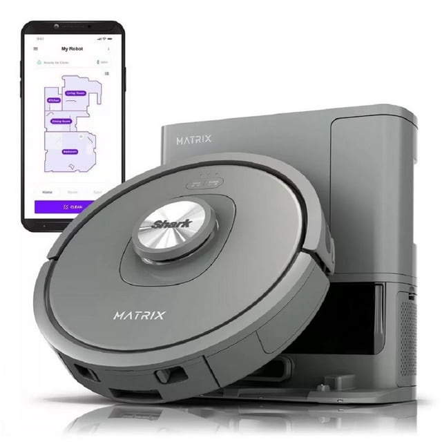 Shark Matrix Self-Emptying Robot Vacuum Precision Home Mapping, Wi-Fi ...