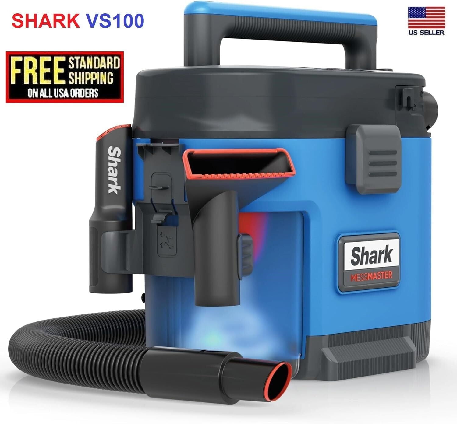 Shark MessMaster 1 Gallon Portable Wet & Dry Vacuum for Pets & Cars ...