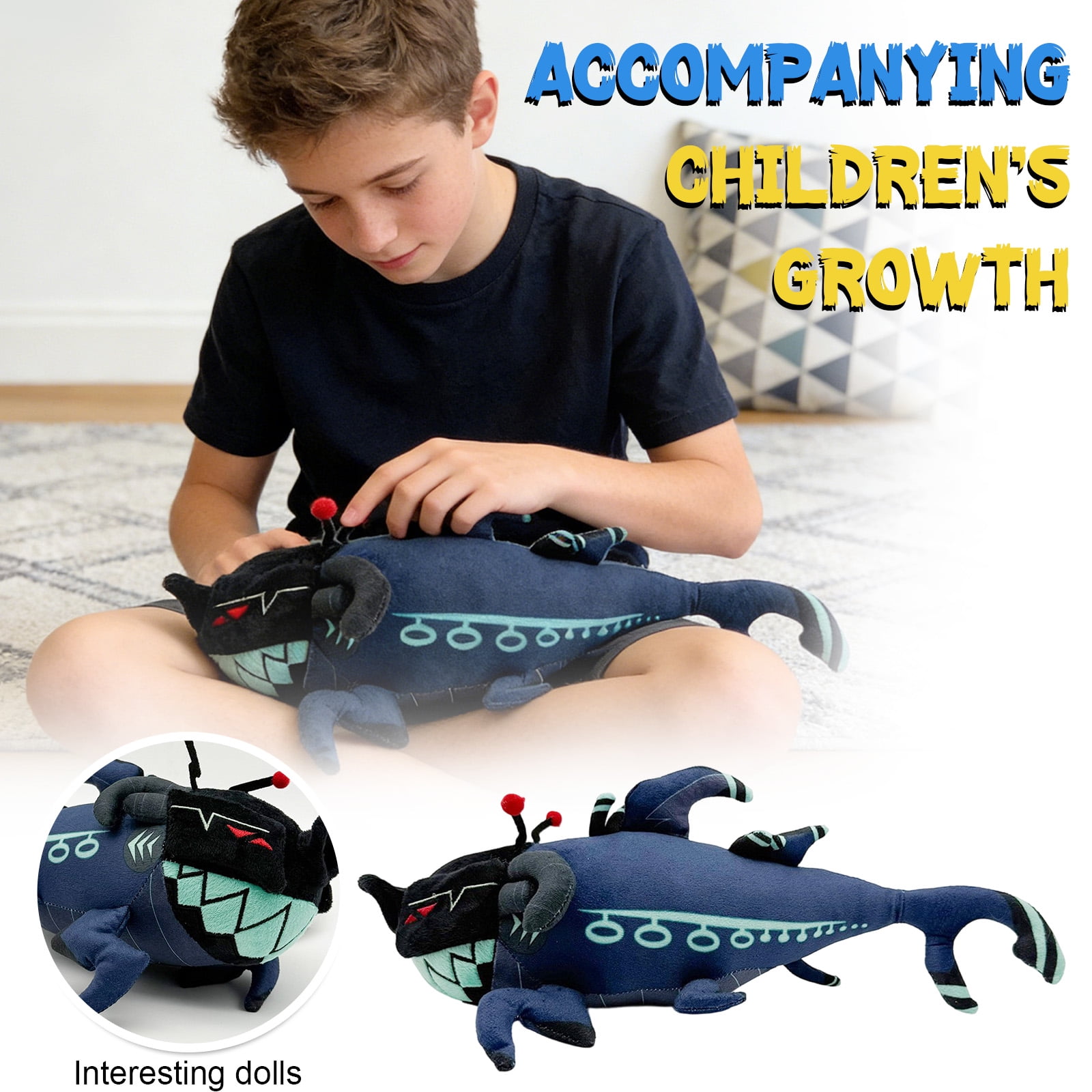 Shark Mouth Demon Plush Pillow 15.35in - Hazbin Hotel Hell Insect ...