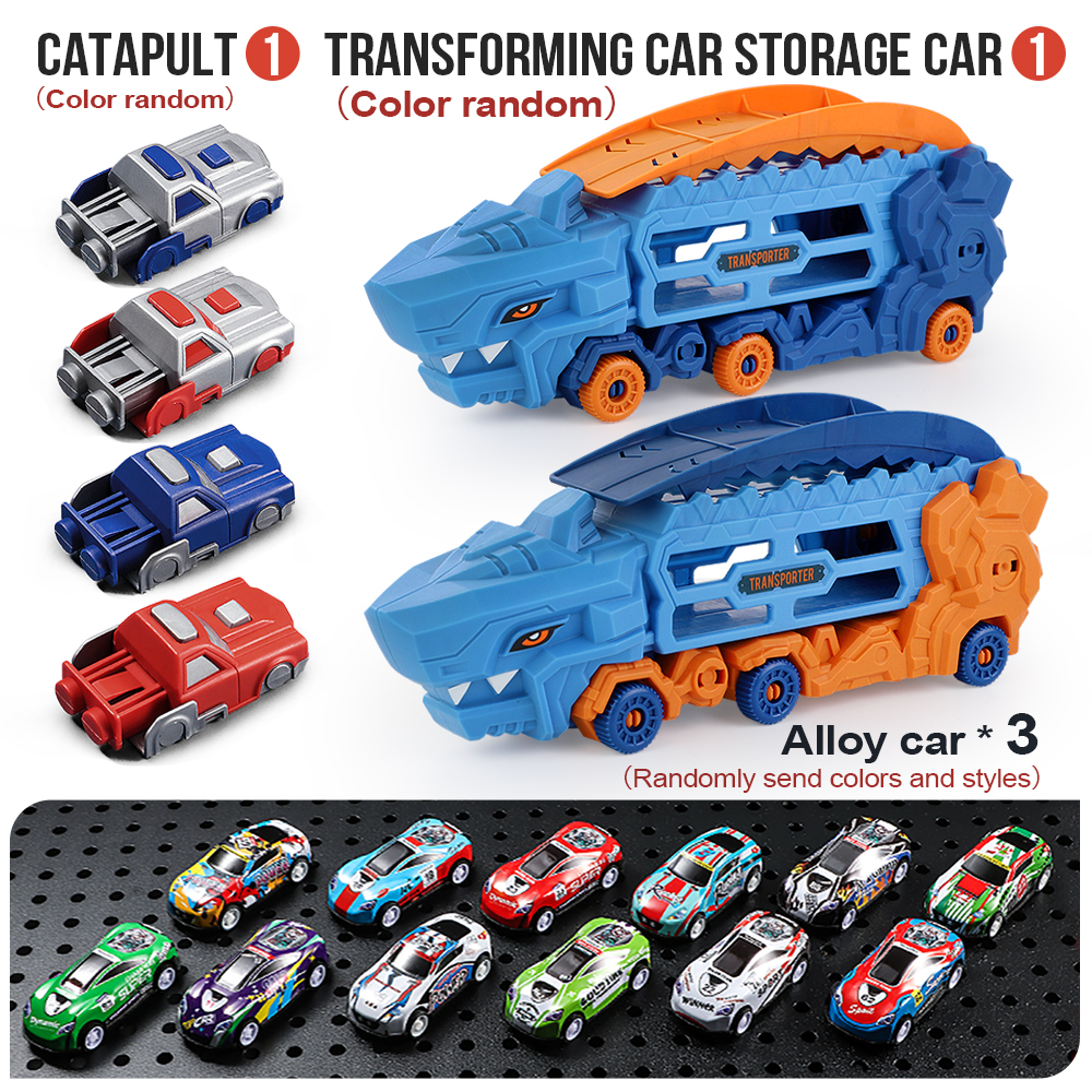 Shark Multi Track Deformation Catapult Truck Toy - Folding Toy Car ...