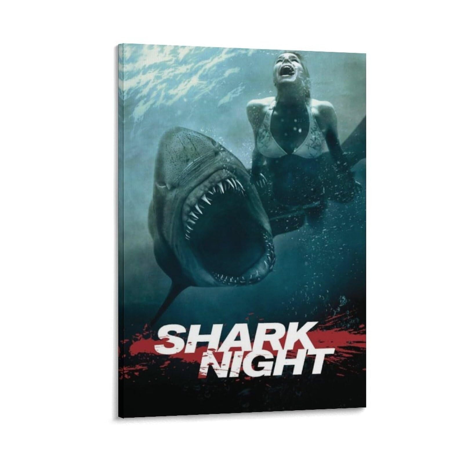 Shark Night Movie Poster Artworks Canvas Poster Room Aesthetic Wall Art ...