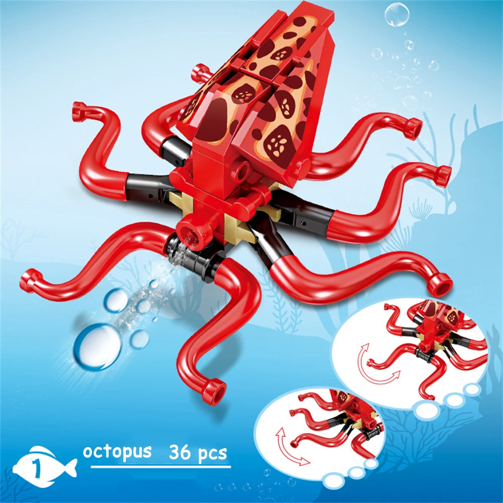 Shark Ocean Animal Building Block Toy - Enhance Hands-On Skills, Deepen ...