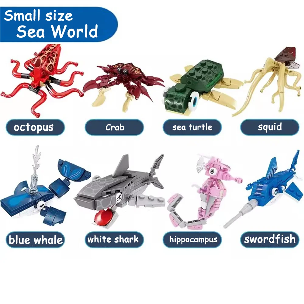 Shark Ocean Animal Building Block Toy - Enhance Hands-On Skills, Deepen ...