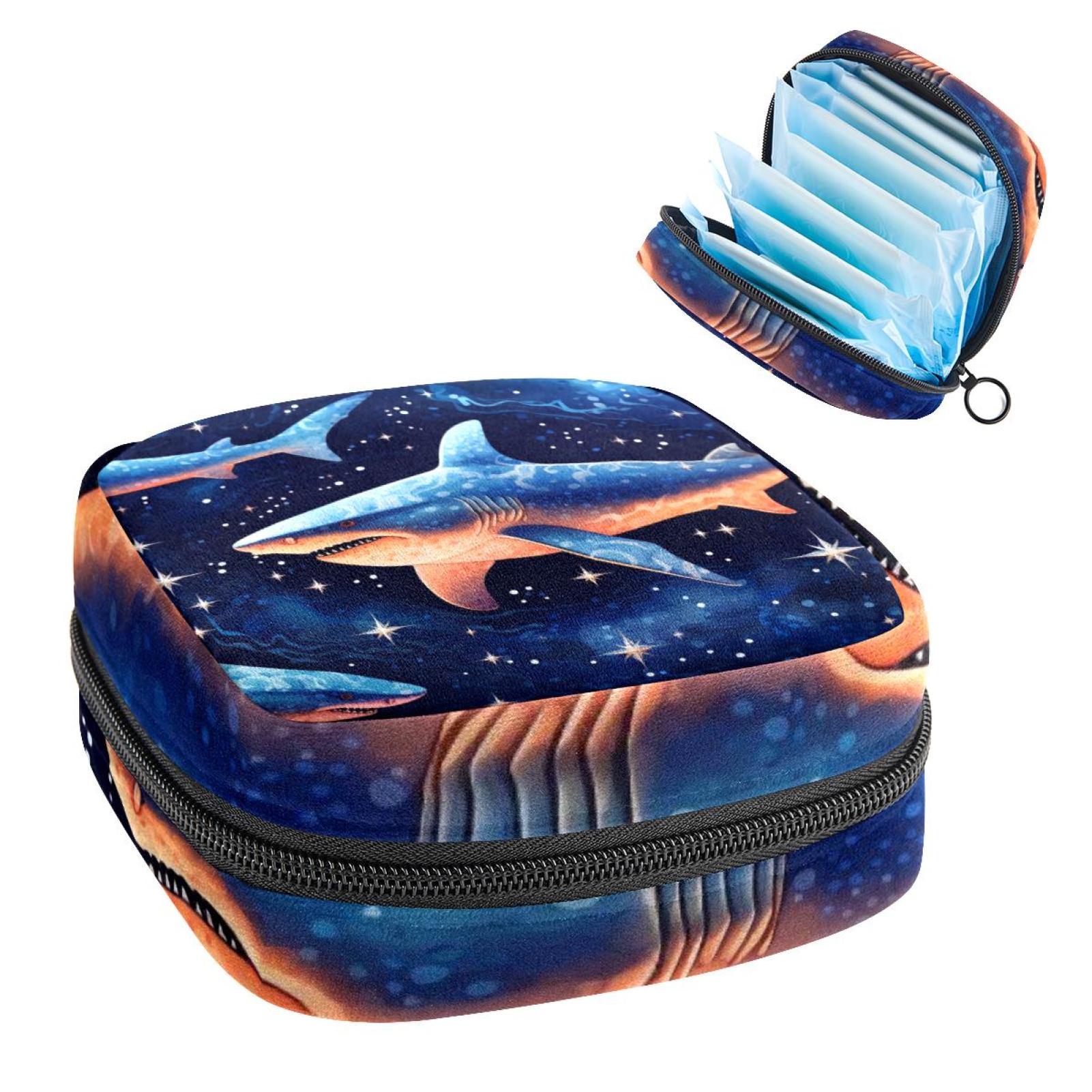 Shark Pad Bag Period Bag Sanitary Pad Storage Bag - Mini Pouch for ...