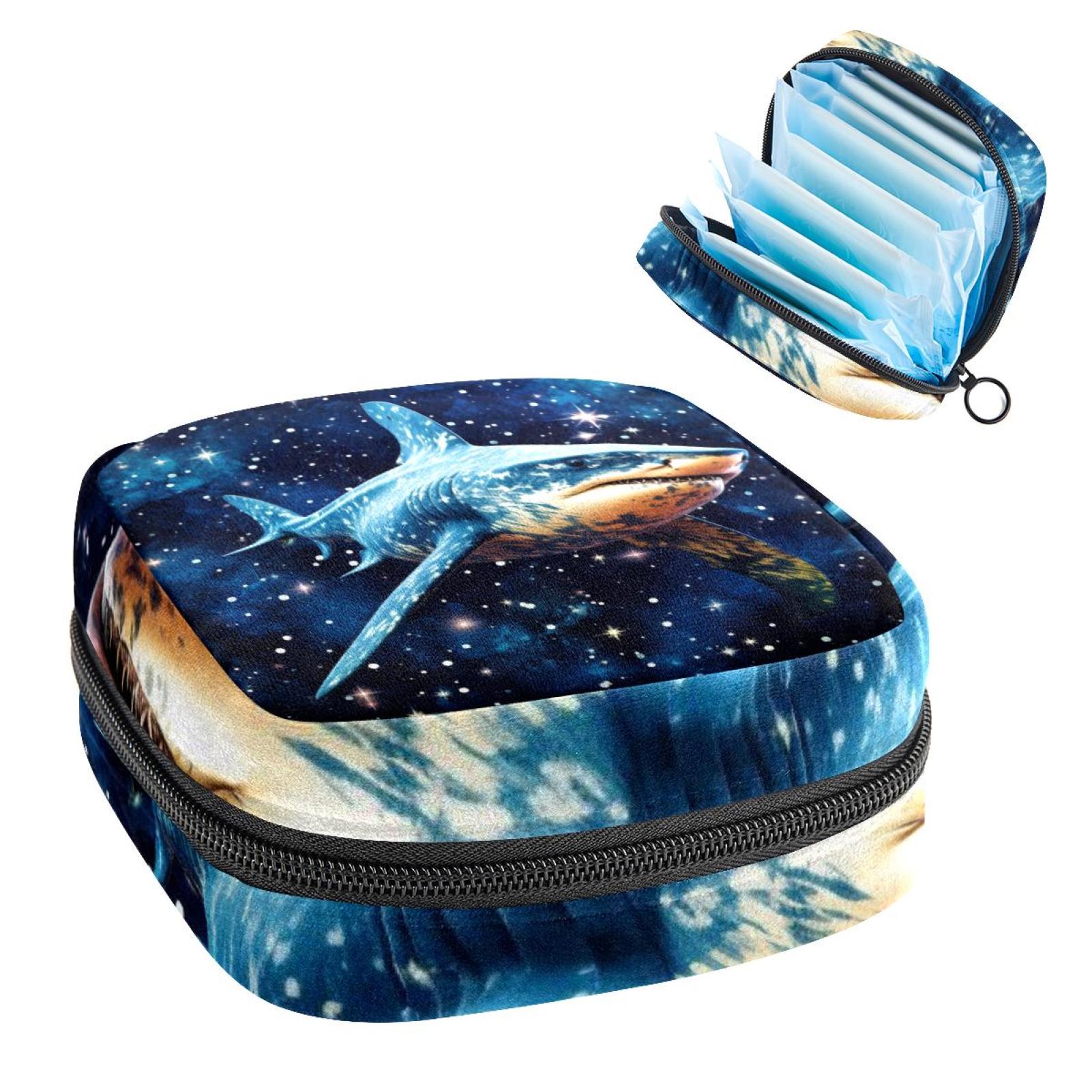 Shark Pad Bag Storage Organizer Pouch for Menstrual Hygiene Products ...
