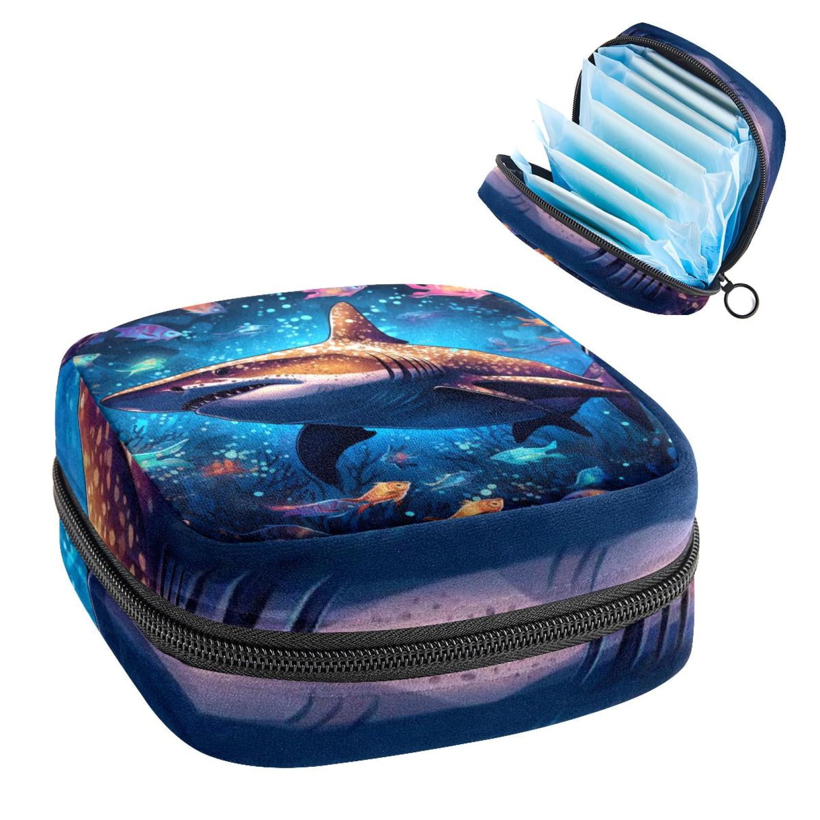 Shark Period Purse Sanitary Bags Small Cosmetics Pouch Small Pouch with ...