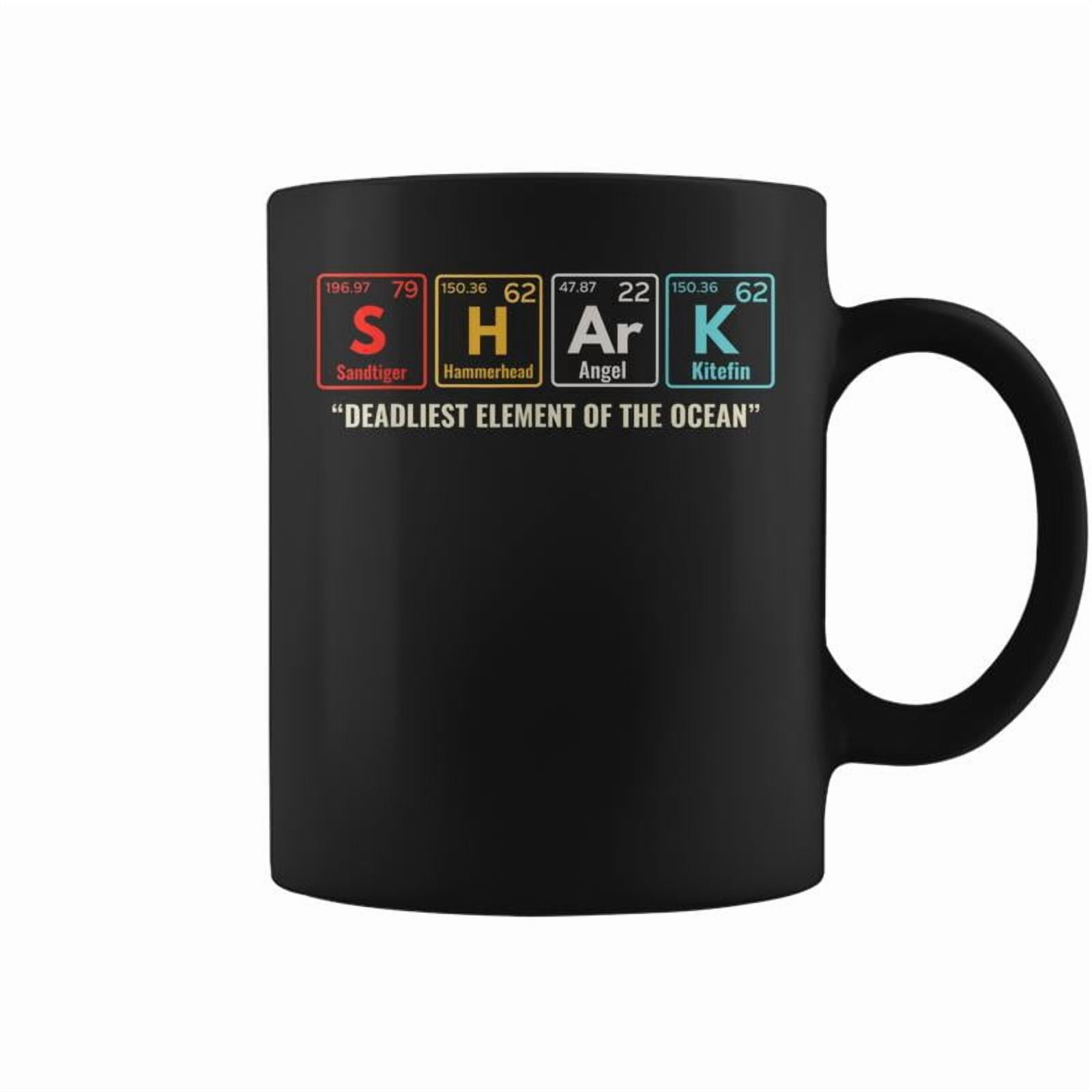 Shark Periodic Table Elements Week Retro Shark Lovers 2025 Coffee Mugs ...