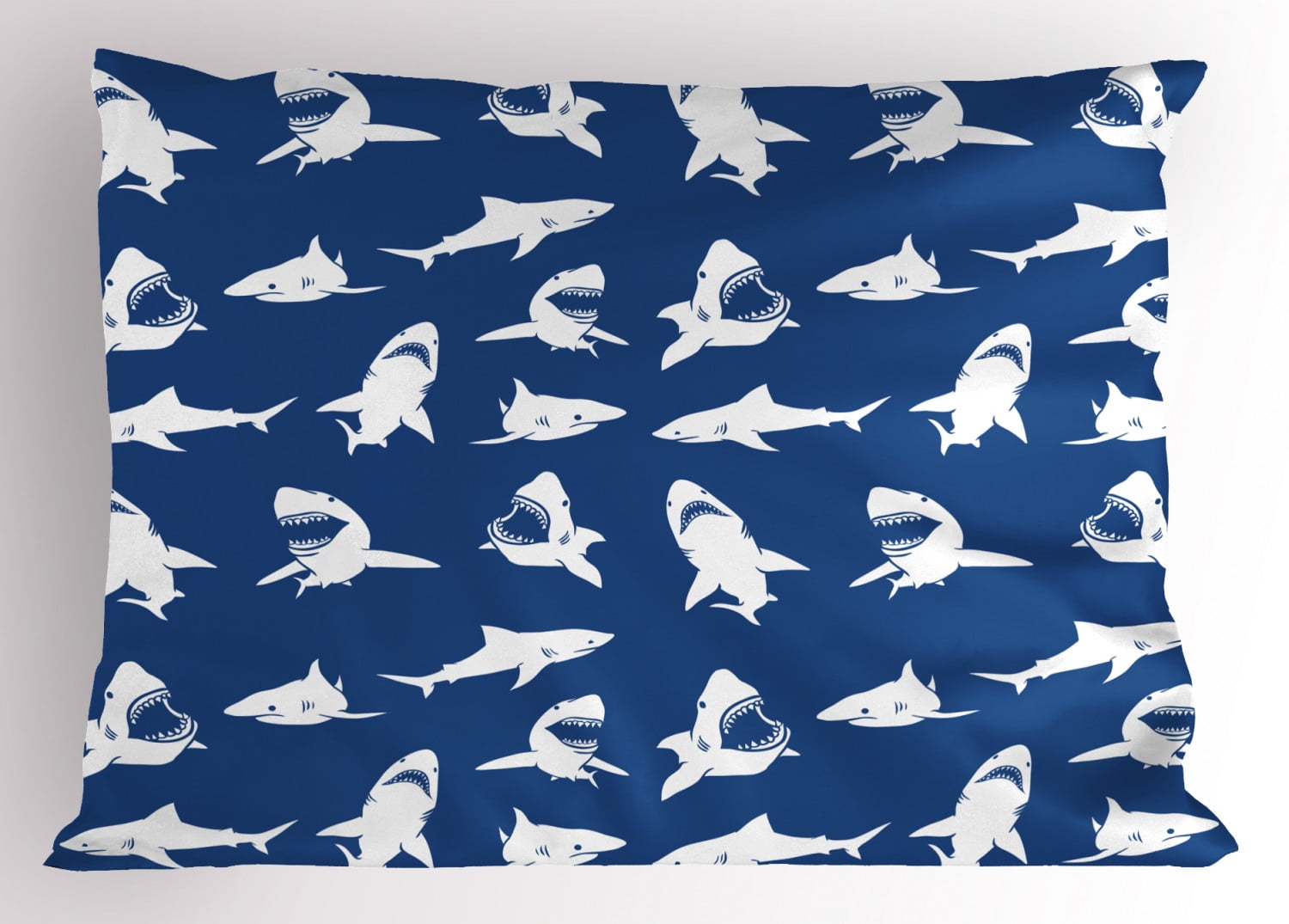 Shark Pillow Sham Shark Pattern with Various Gestures Have A Bite ...