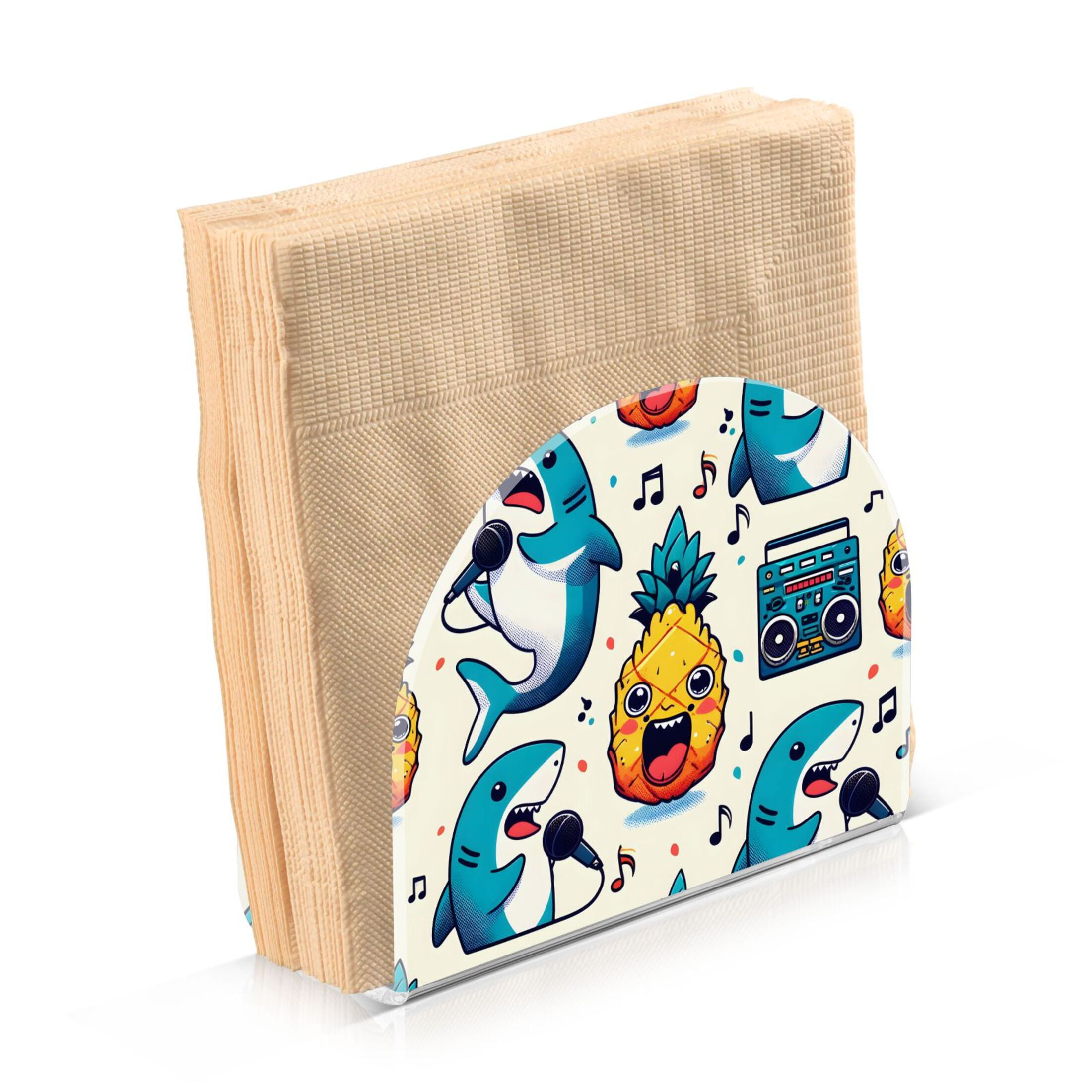 Shark Pineapple Music Notes Napkin Holder for Table Acrylic Clear ...