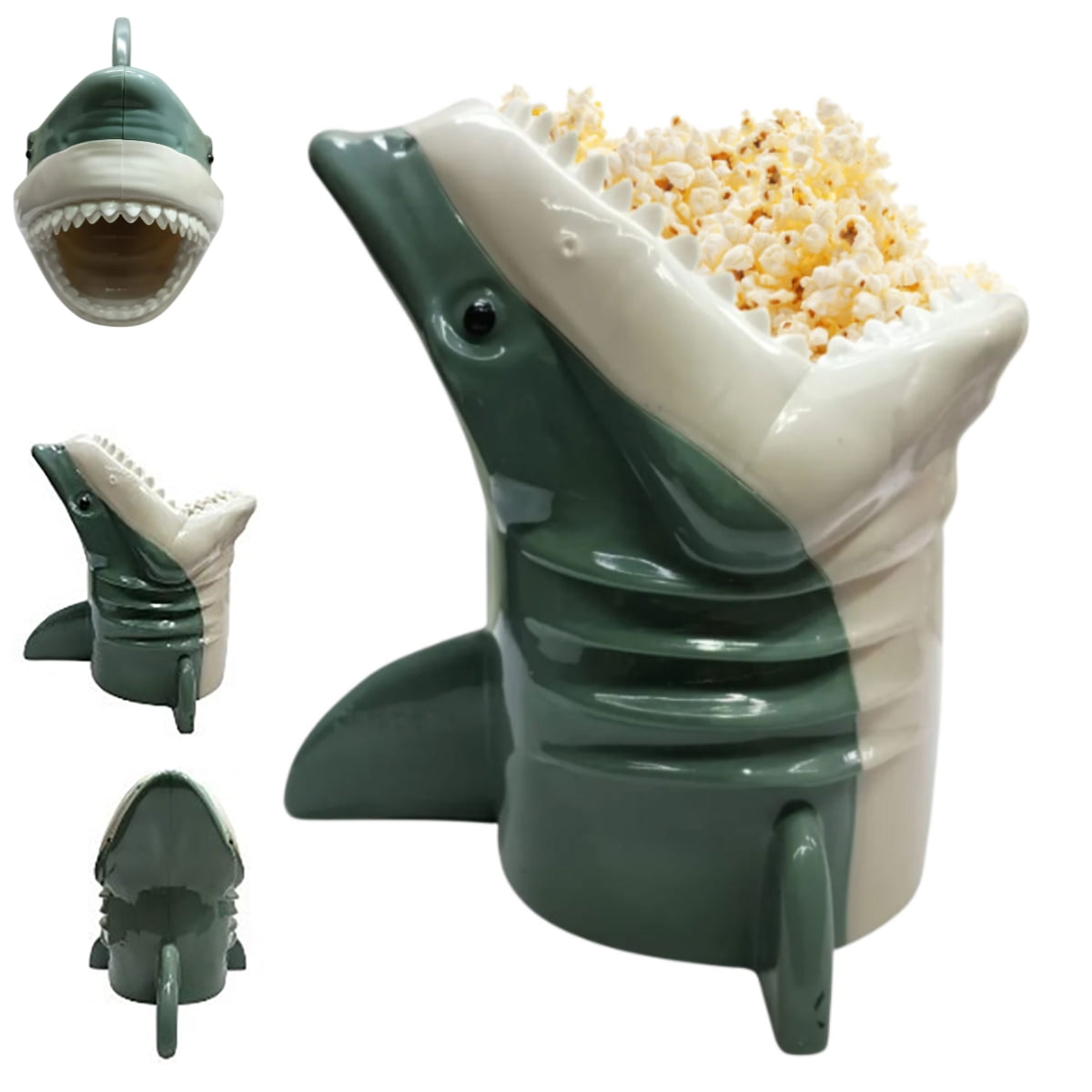 Shark Popcorn Bucket, 50th Anniversary Great White Design, Food Grade ...