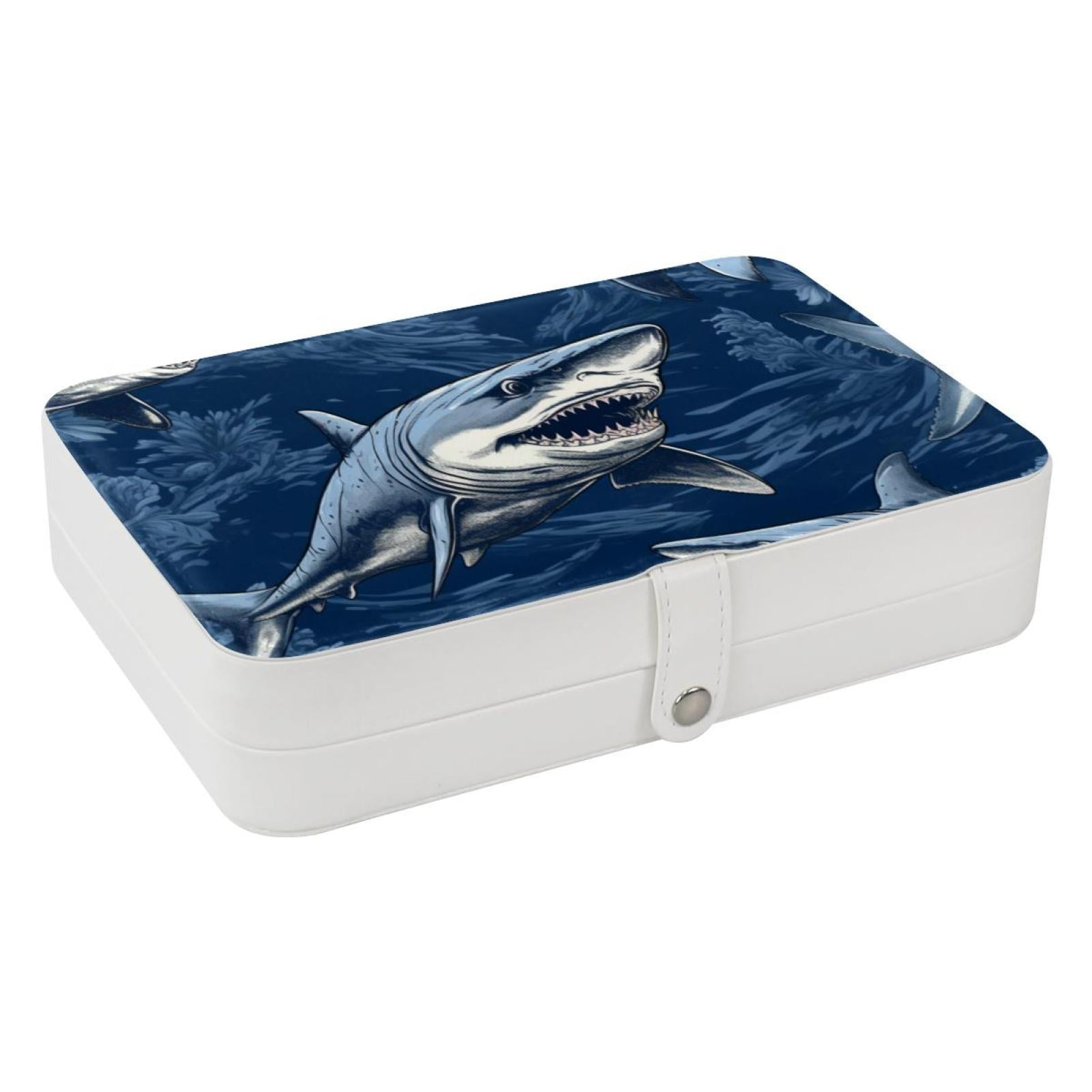 Shark Pu Leather Jewelry Box Earring Organizer Travel Organizer with ...