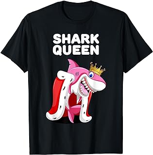Shark Queen | Girls Shark Tshirt | Womens Shark T-Shirt - Walmart.com