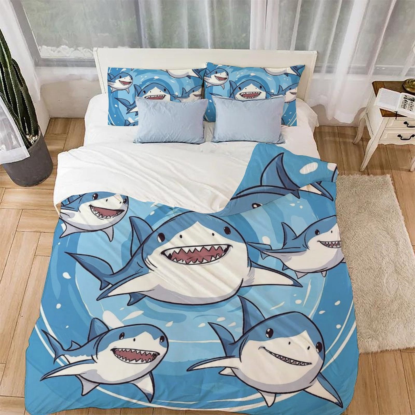 Shark Quilt Cover 3D Printed Bedding Set Comforter Covers Duvet Cover 3 ...