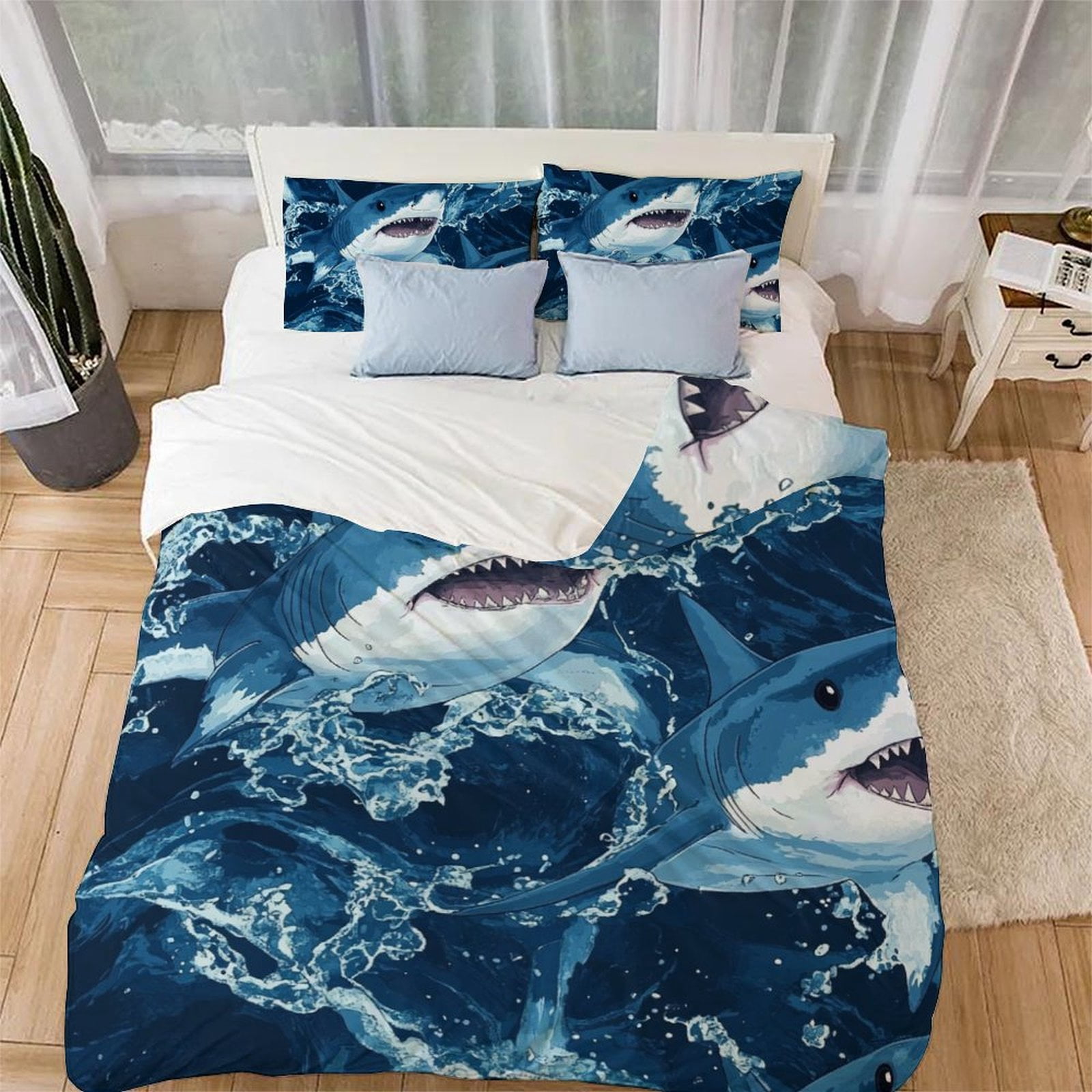 Shark Quilt Cover 3D Printed Bedding Set Comforter Covers Duvet Cover ...