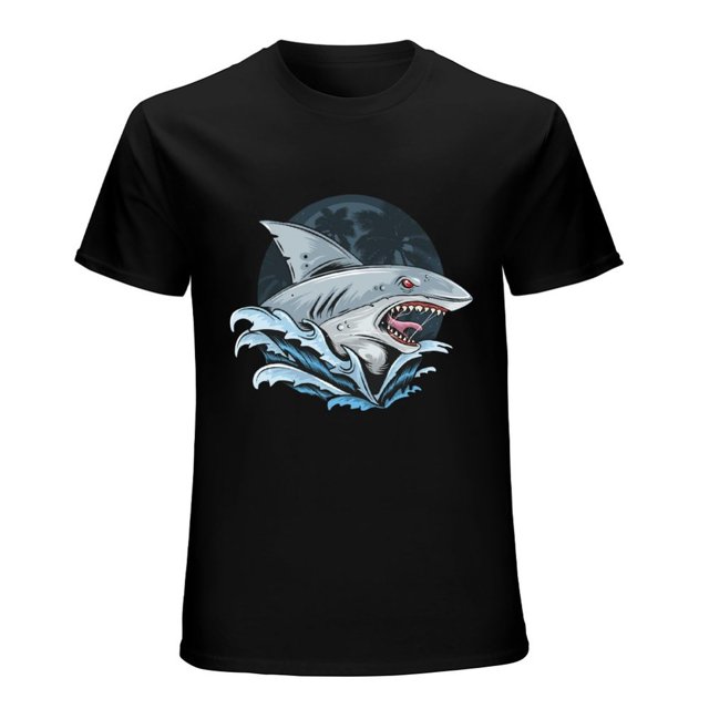 Shark Rage Face Deep Blue Sea Artwork Ocean Lovers Tee