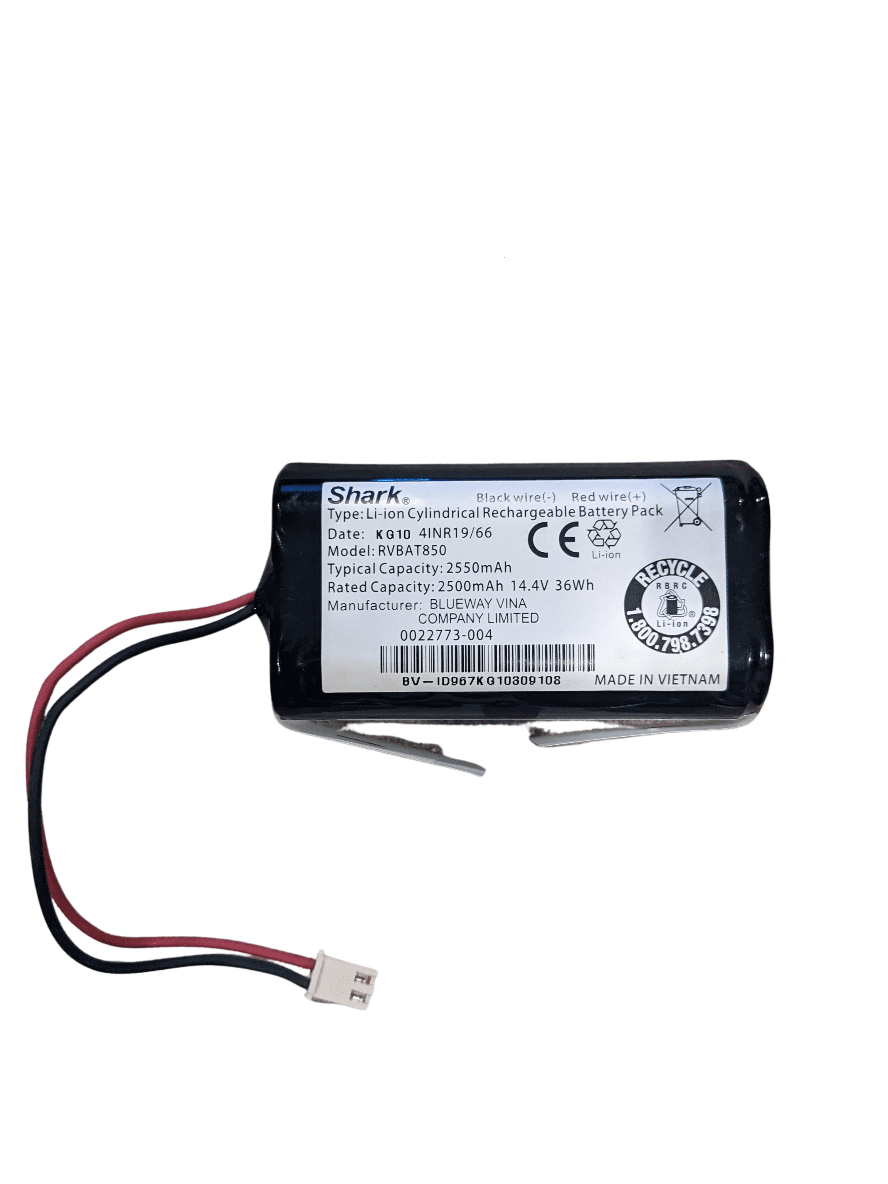 Shark Robot Vacuum Li-ion Backup Battery Replacement for AV751, AV752 ...