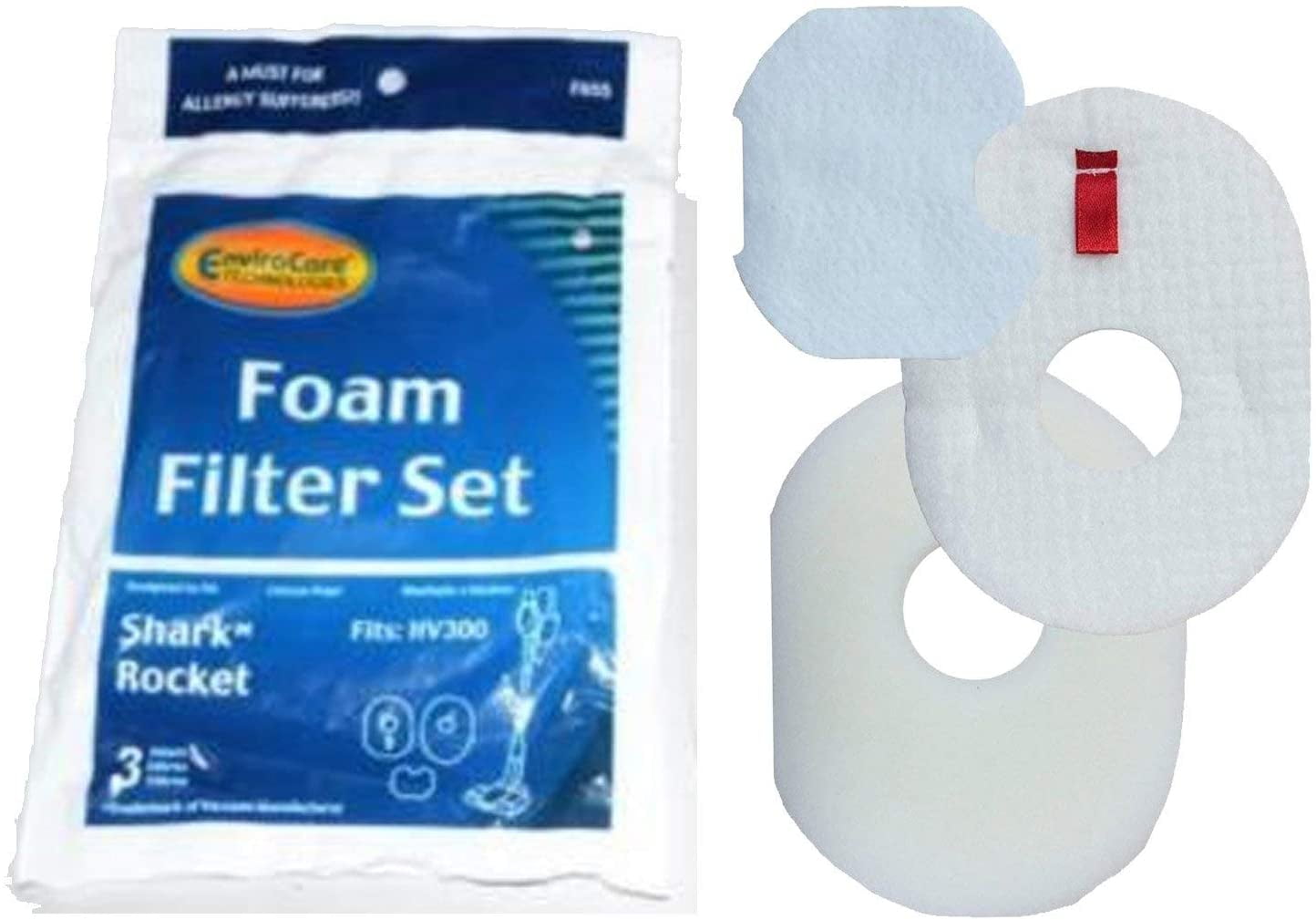 Shark Rocket HV3000 Upright Vacuum Cleaner Foam Filter 3Pk # F655 ...