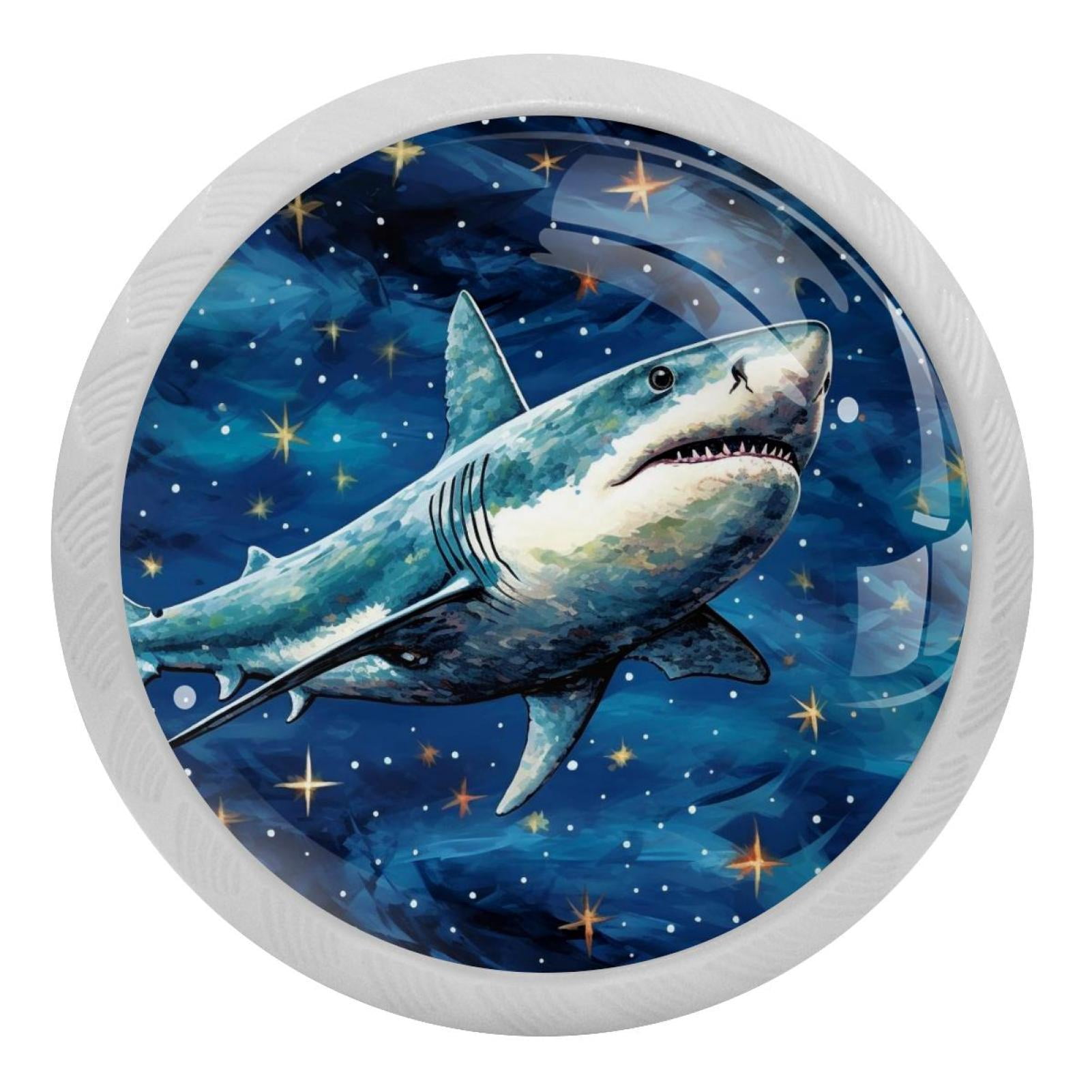 Shark Round Glow-in-the-Dark Door Knobs 4-Pack with Screws ...