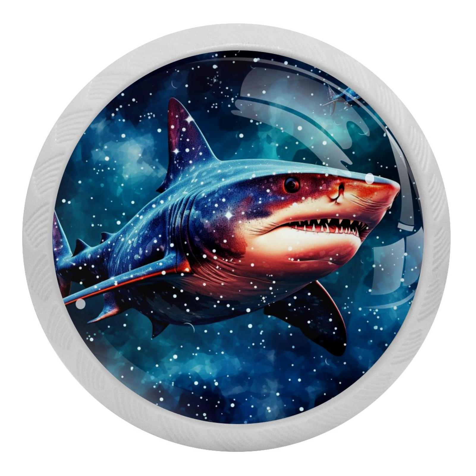 Shark Round Glow-in-the-Dark Dresser Knobs: Fluorescent Drawer Pulls ...
