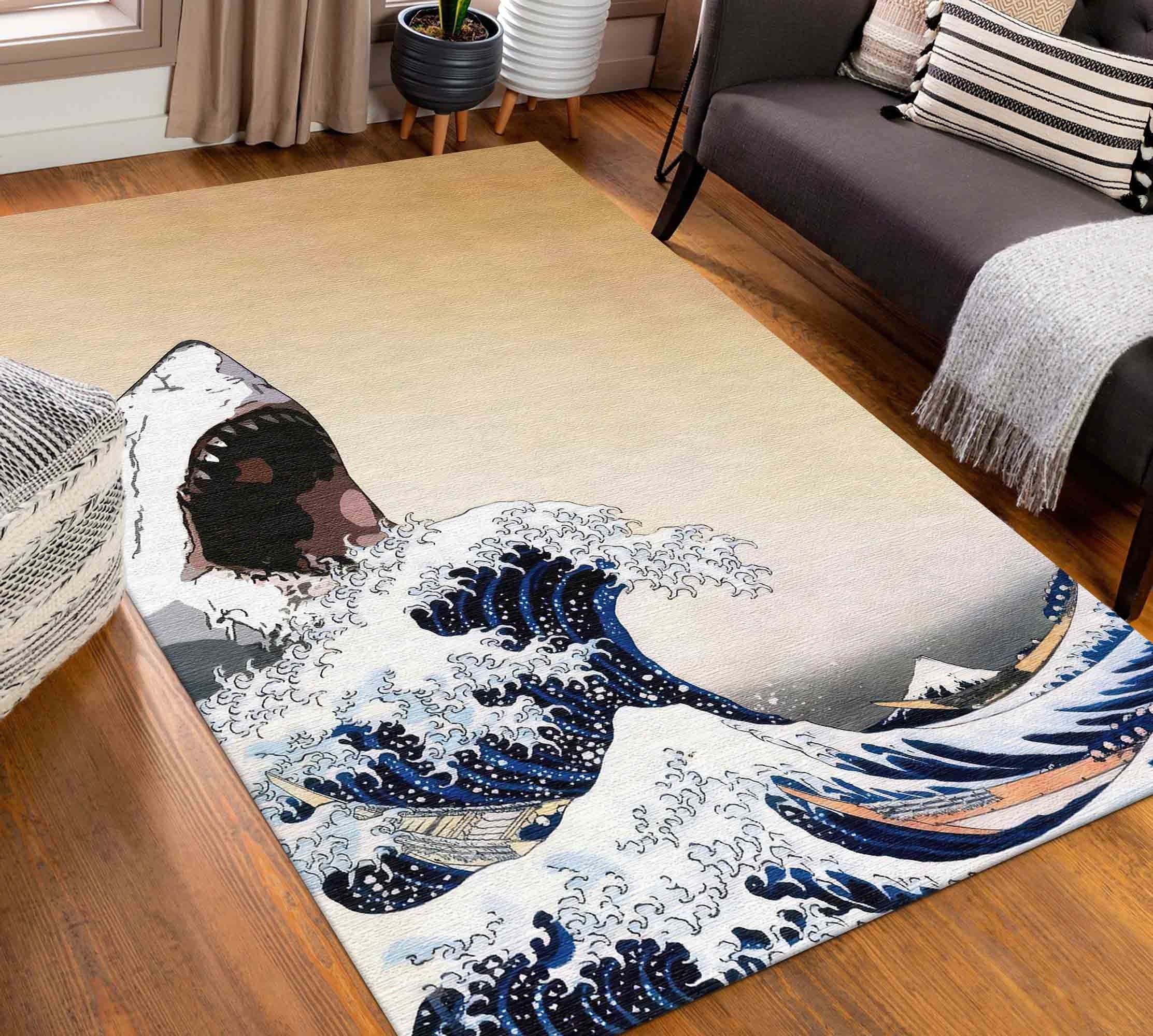 Shark Rugs, Abstract Rugs, Wave Rugs, Modern Rugs, Saloon Rug, Door Mat ...