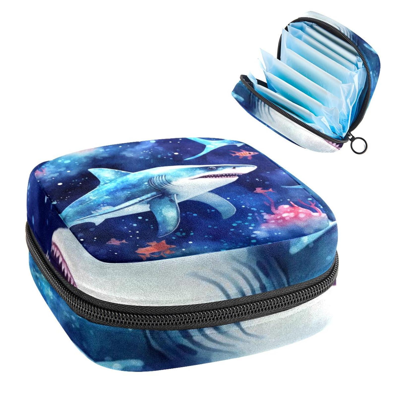 Shark Sanitary Napkin Purse Period Purse Small Storage Bag Organizers ...