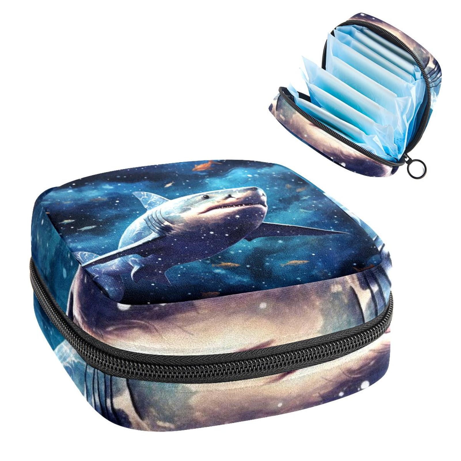 Shark Sanitary Napkin Storage Bag Period Purse Travel Security Pouch ...