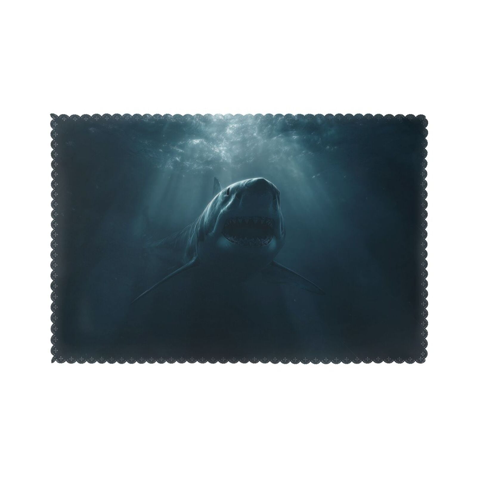 Shark Scary Shark Underwater World Oasis Sea Animal Marine Theme Navy ...