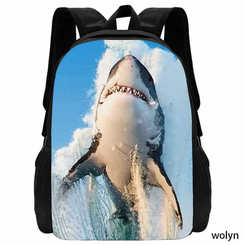 Shark Shark Peripheral Anime Backpack School Bag - Walmart.com