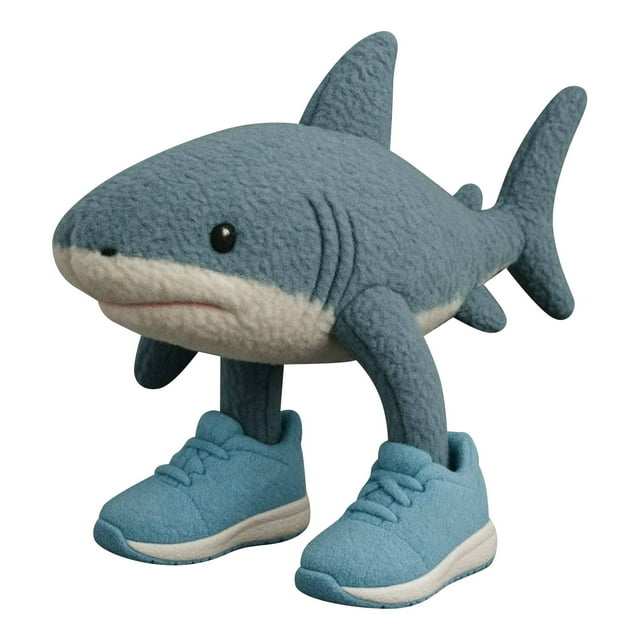 Shark with Shoes AI Italian Animals Shark Plush, Stuffed Animal for ...