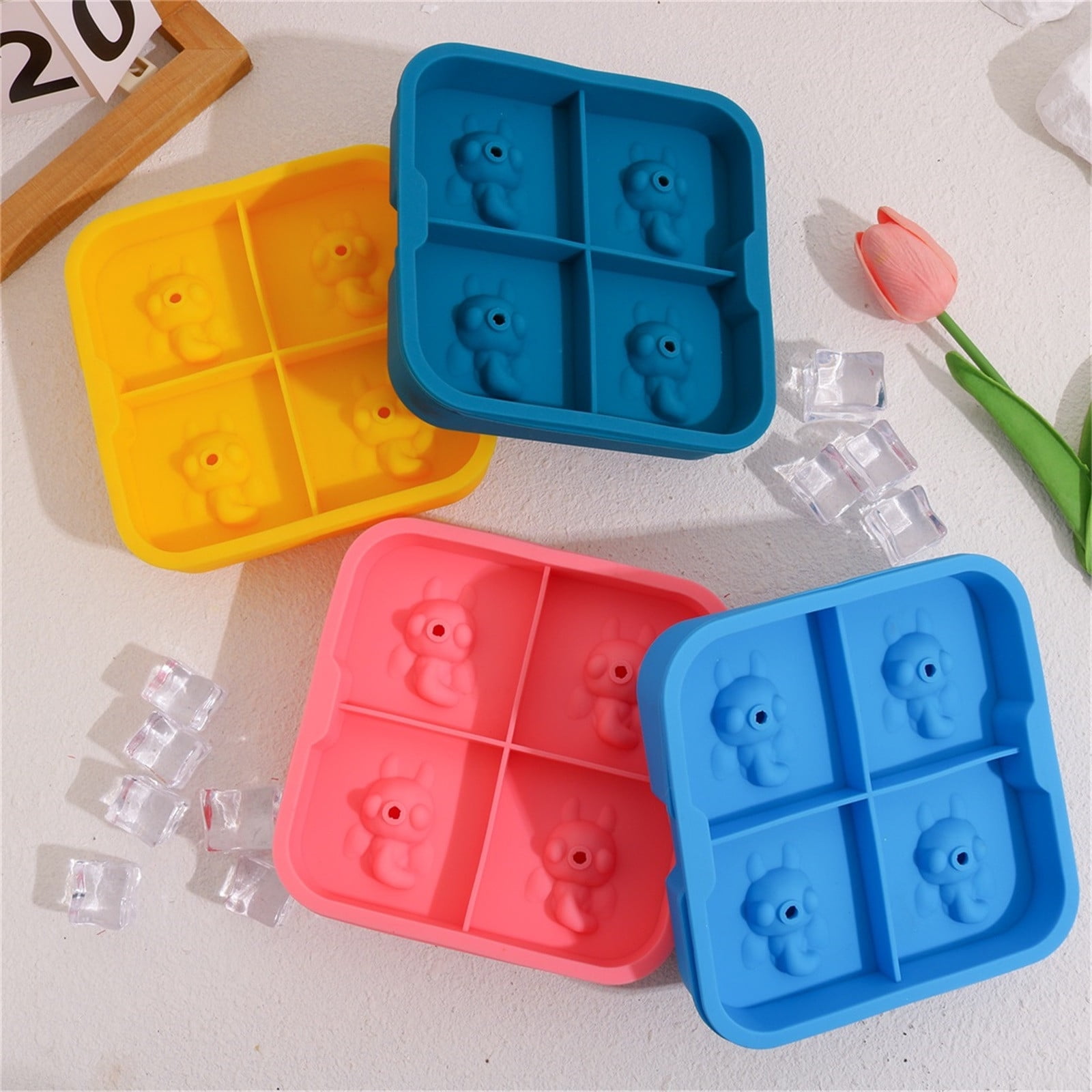 Shark Silicone Ice Cube Mold Tray | Flexible Food-Grade Nonstick BPA ...