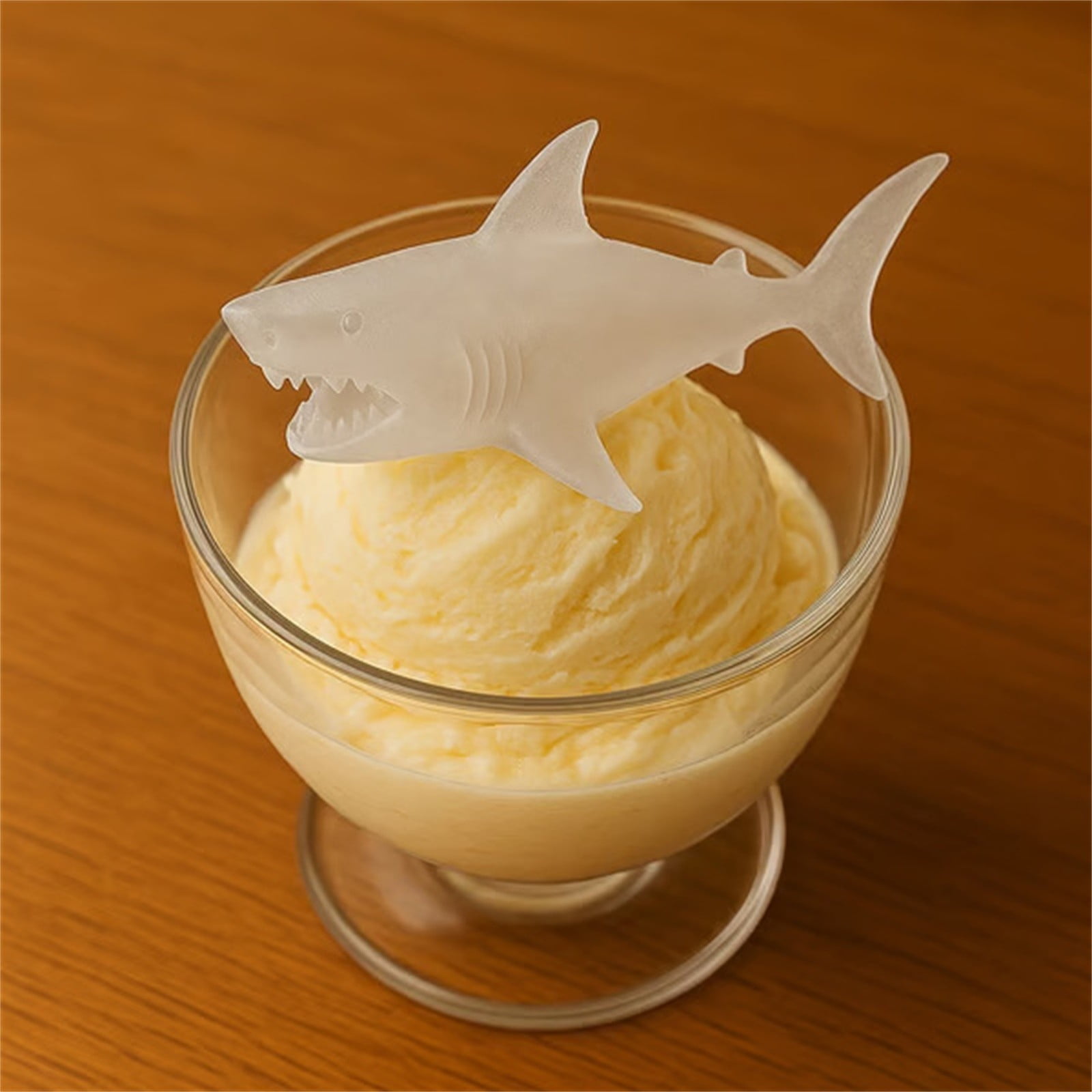 Shark Silicone Ice Mold 3D Funny Shark Cube Maker 4 Cavity Sharks Ices ...