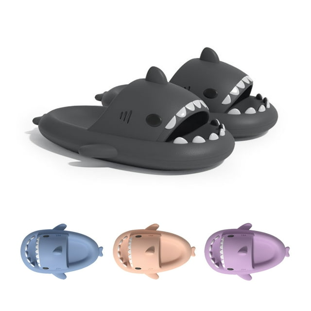 Shark Slides Cloud Slippers for Men and Women,Non-Slip Open Toe Slide ...