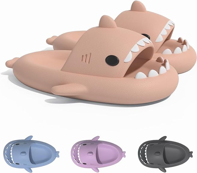 Shark Slides Cloud Slippers for Men and Women,Non-Slip Open Toe Slide ...