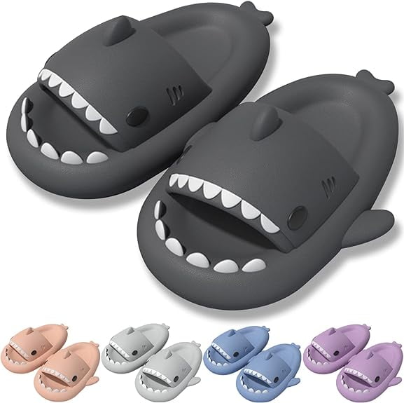 Shark Slides Cloud Slippers for Men and Women,Non-Slip Open Toe Slide ...