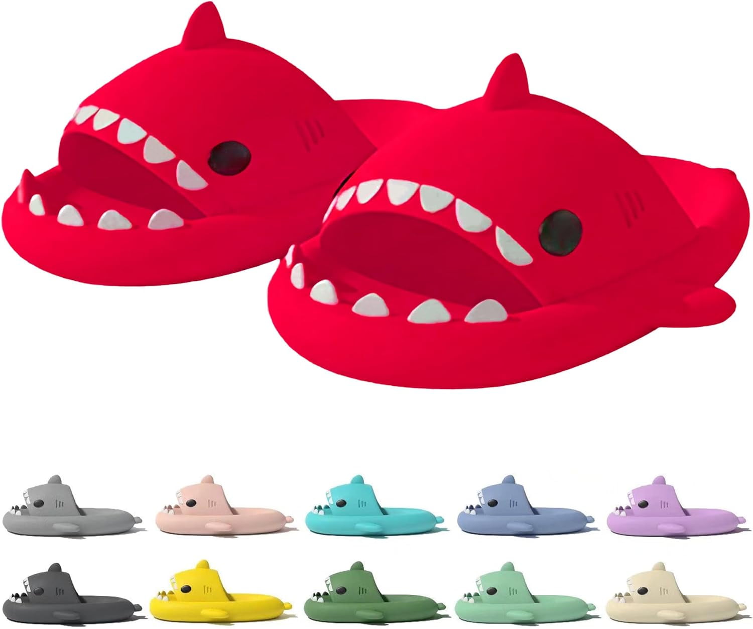 Shark Slides for Women and Men, Cute Shark Slippers Adult Youth Cloudy ...