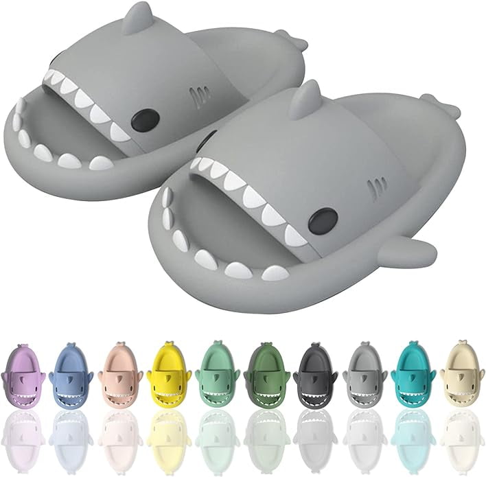 Shark Slides for Women and Men – Cute Cartoon Shark Slippers Cloud ...