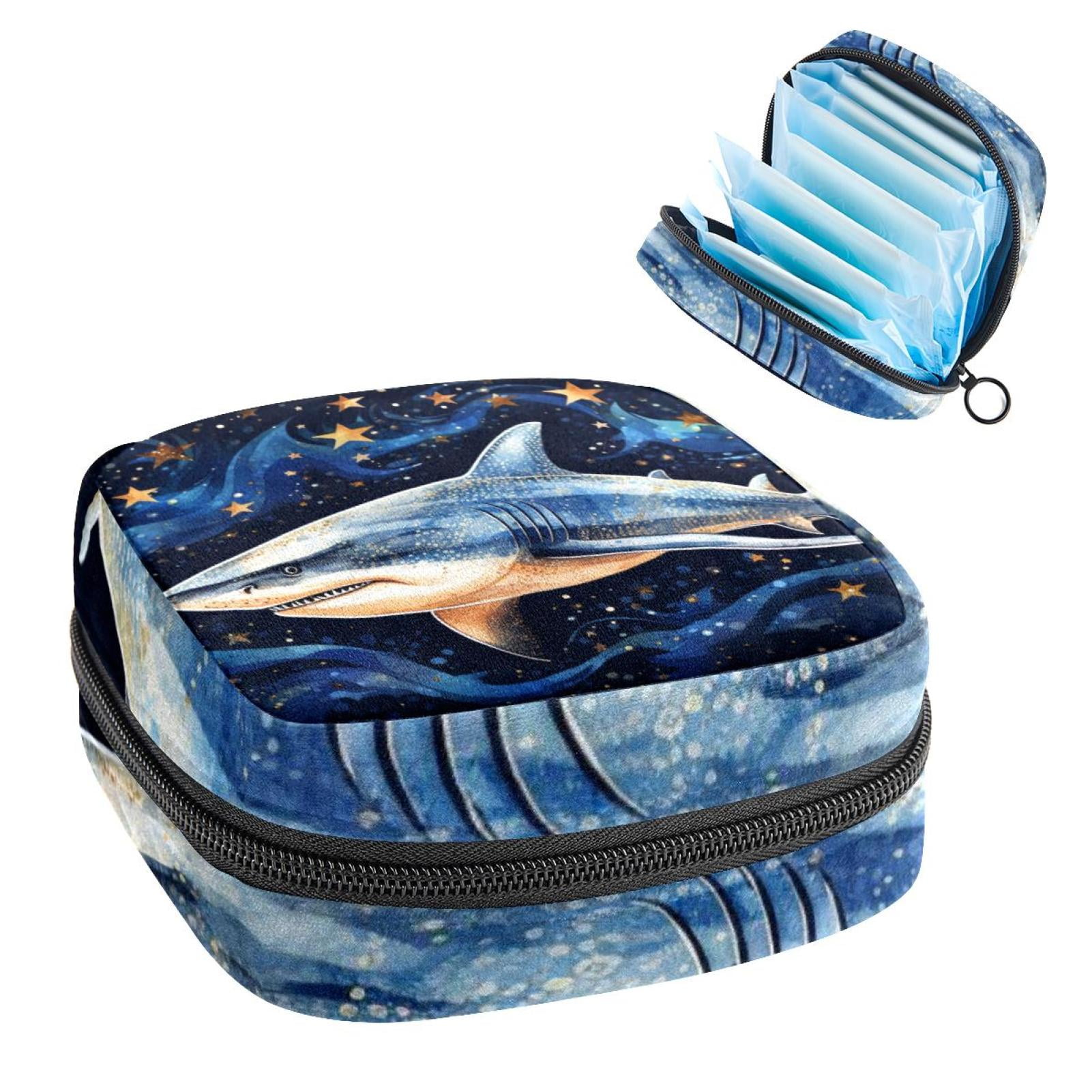 Shark Small Bag Period Pouch Small Wire Pouch Zipper Pencil Case Pouch ...