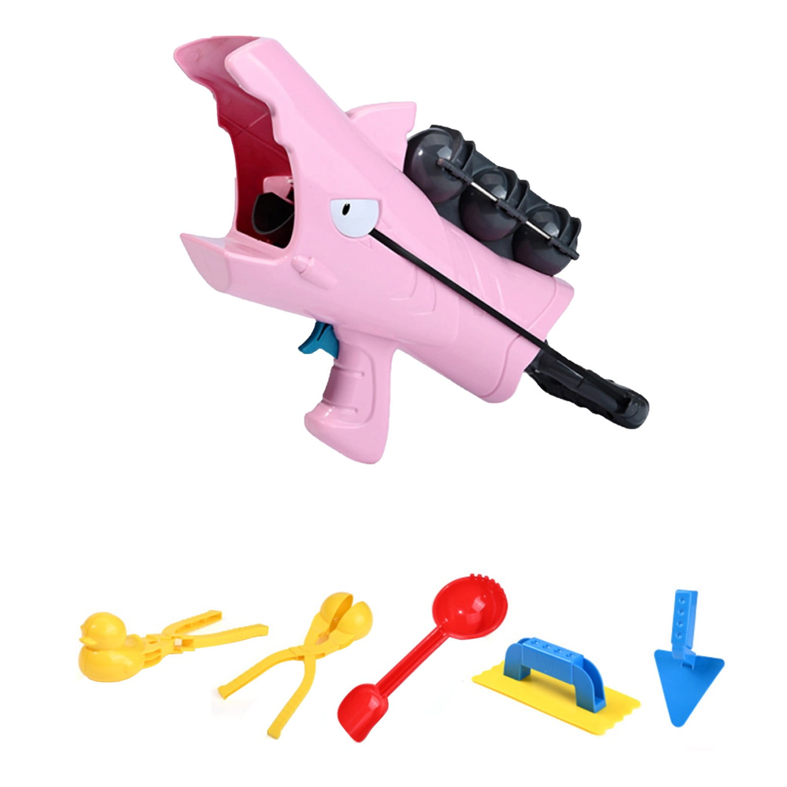 Shark Snowball Launcher with Duck Mold Snowball Maker, Snowball Blaster ...