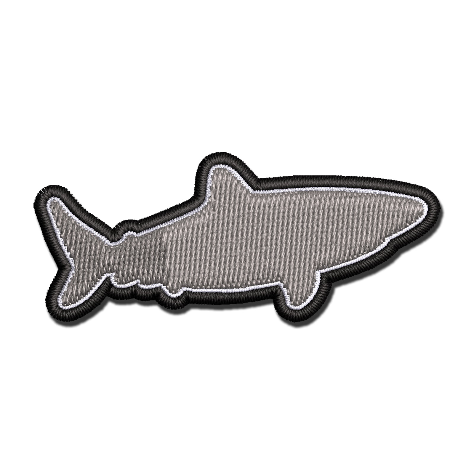 Shark Solid Applique Multi-Color Embroidered Iron-On Patch - 3 Inch ...