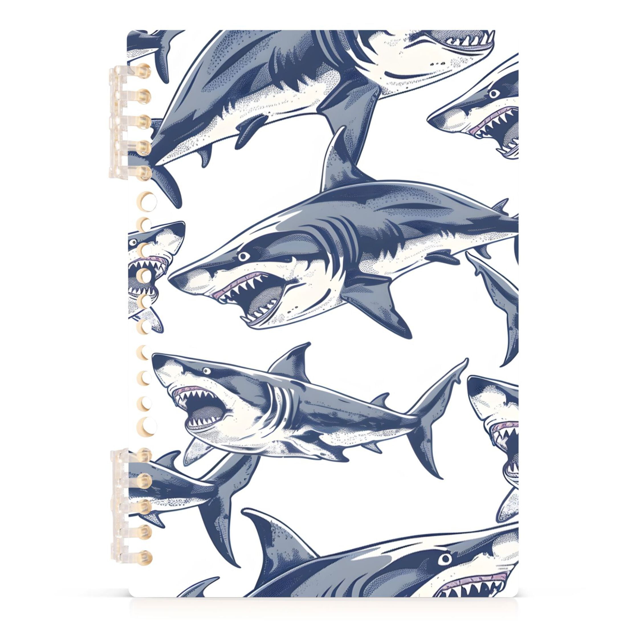 Shark Spiral Journal Notebook College Ruled Notebook 8.3" x 5.7" A5 ...