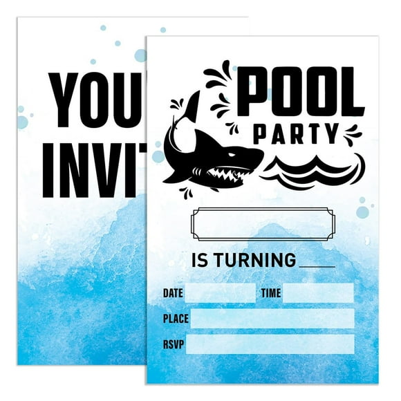 Baby Shark Birthday Invitations